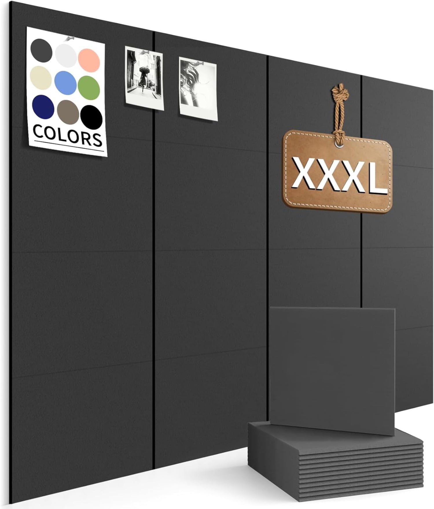 Large Bulletin Board 59"x 36" Cork Boards for Walls, 16 Pack Felt Wall ...