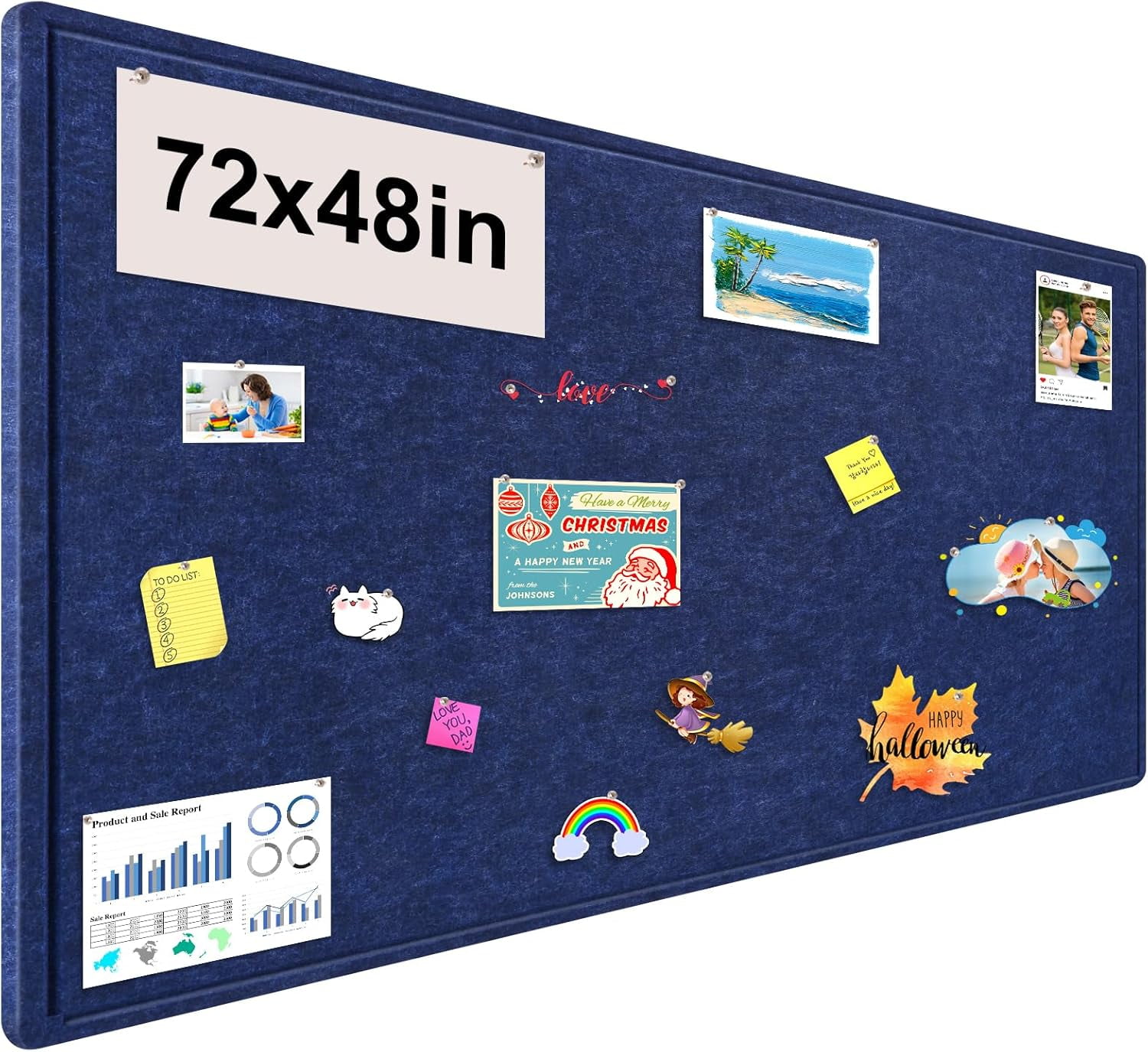 Large Bulletin Board, 72x48 Inches Cork Board Alternative, Large Felt ...