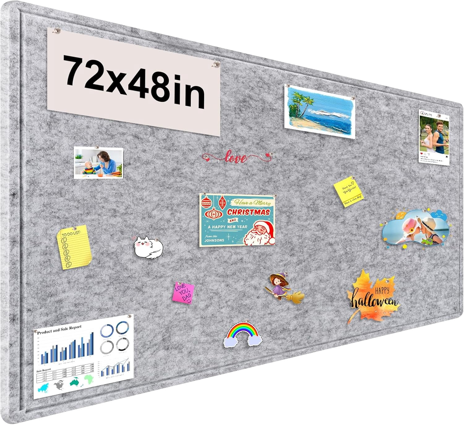 Large Bulletin Board, 72x48 Inches Cork Board Alternative, Large Felt ...