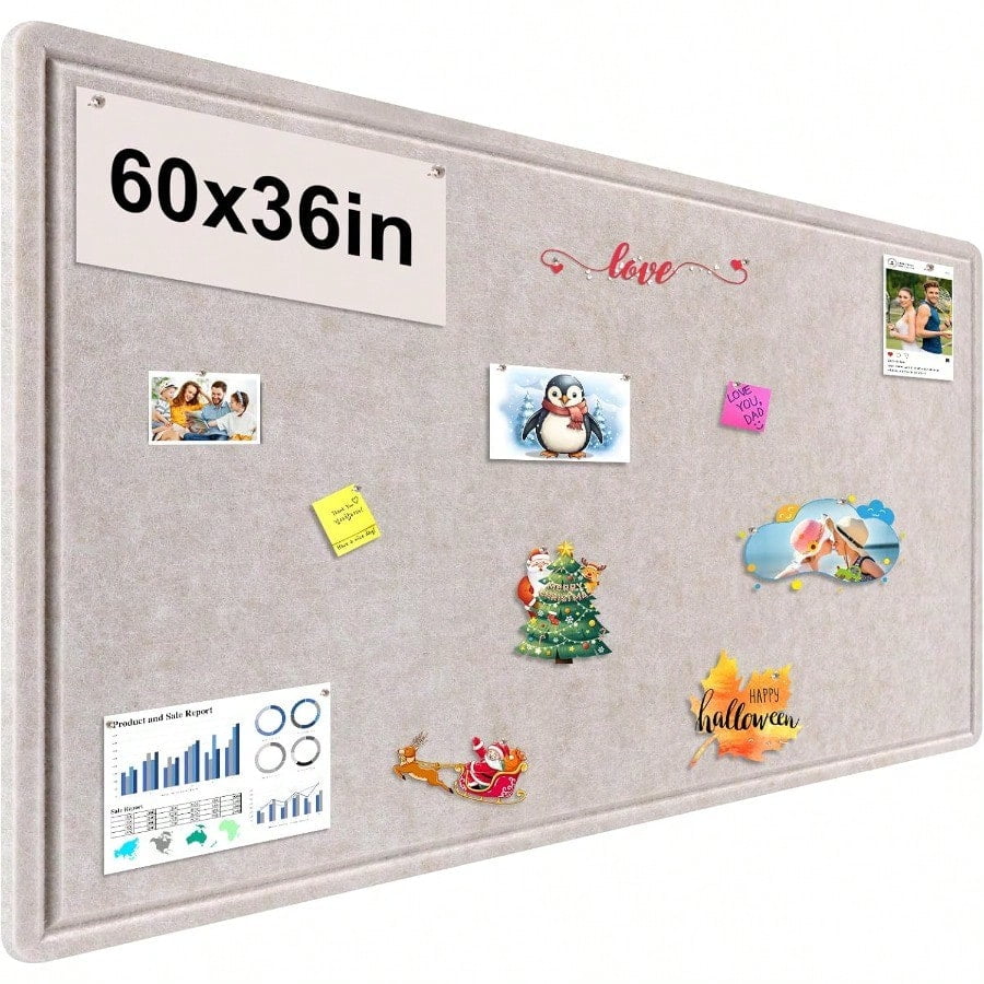 Large Bulletin Board Foldable 60x36 Inches Cork Board Alternative Large ...