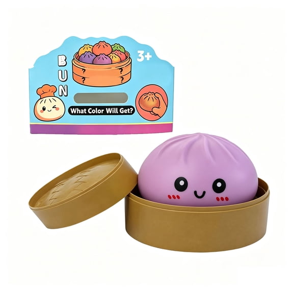 Large Bun Squishy with Steamer, Dumpling Squishy Fidget Toy, Slow ...