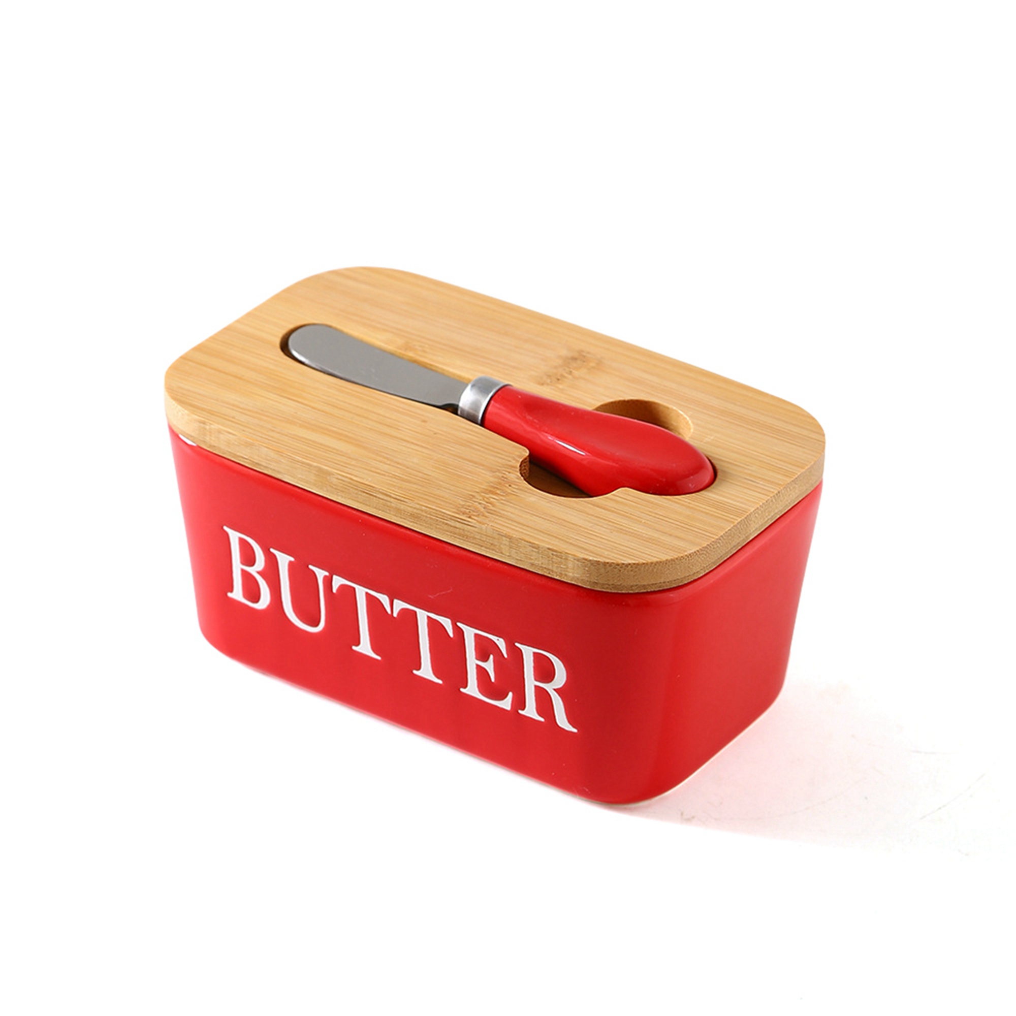 Large Butter Dish with Lid, Ceramic Butter Container with Cover ...
