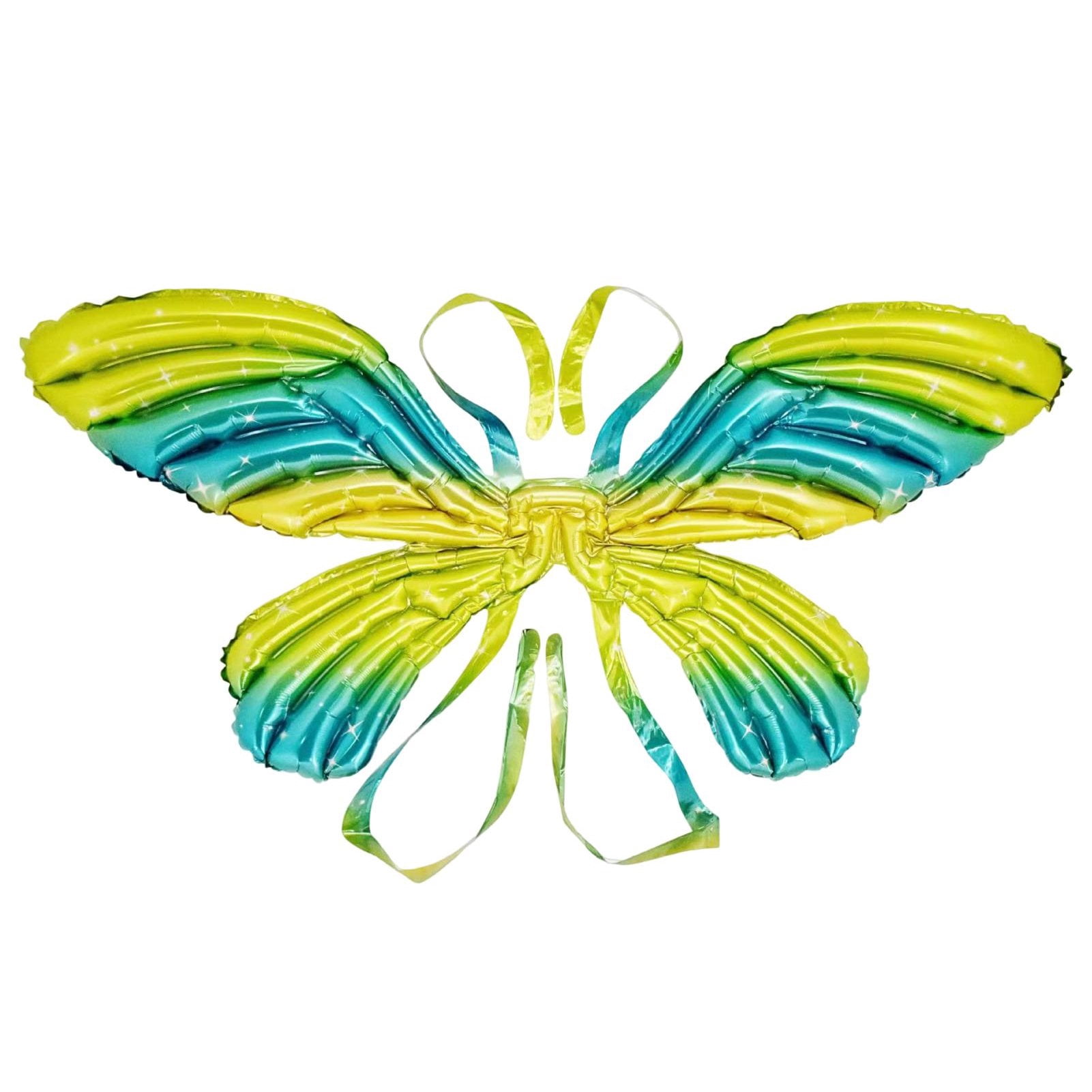 Large Butterfly Balloons,Fairy Wings Foils Balloons, Blue Rainbow Wings ...