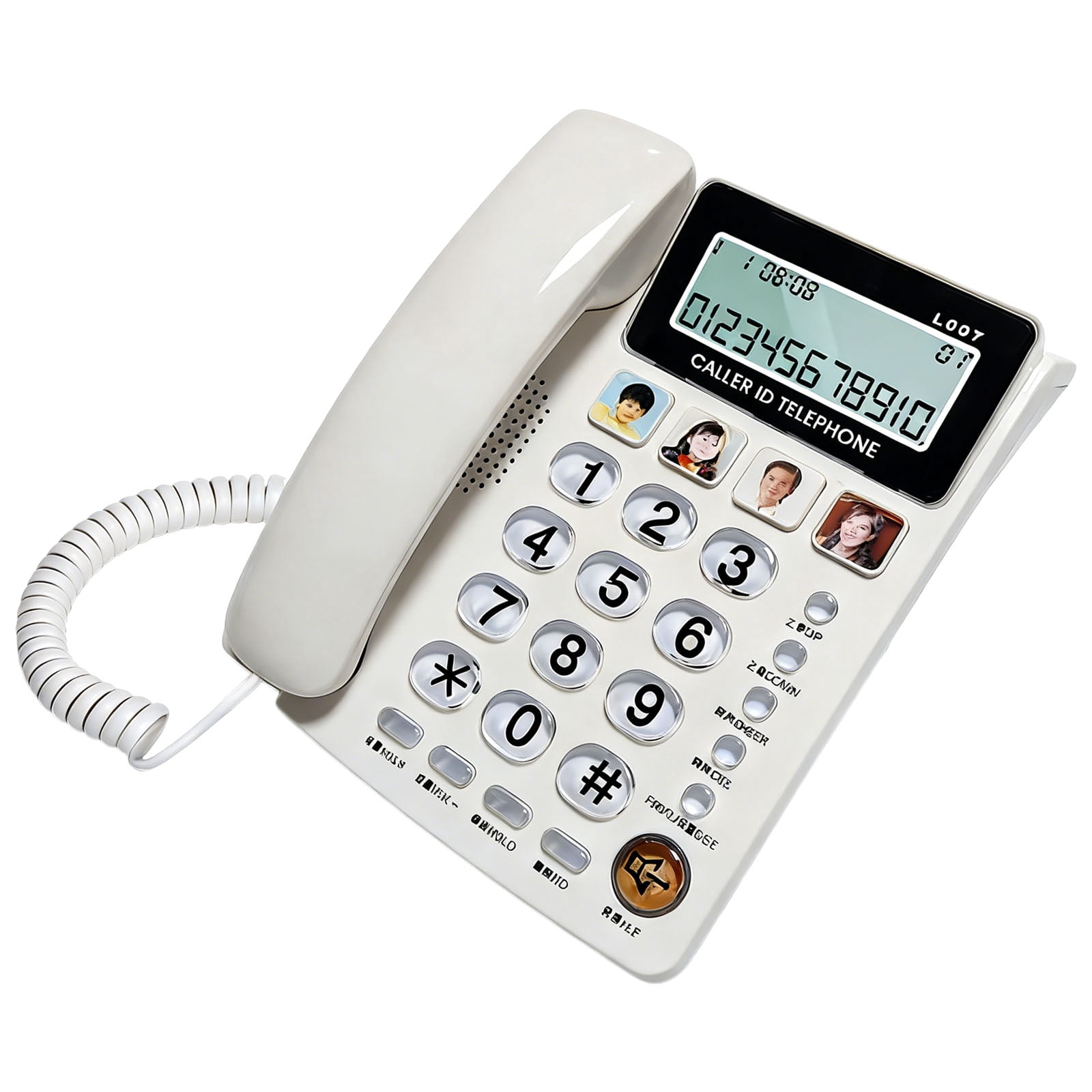 Large Button Corded Telephone With Caller And Adjustable Volumes For ...