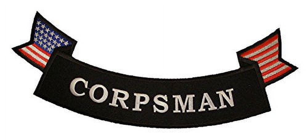 Large CORPSMAN Bottom Rocker Jacket Patch - Veteran Owned Business ...