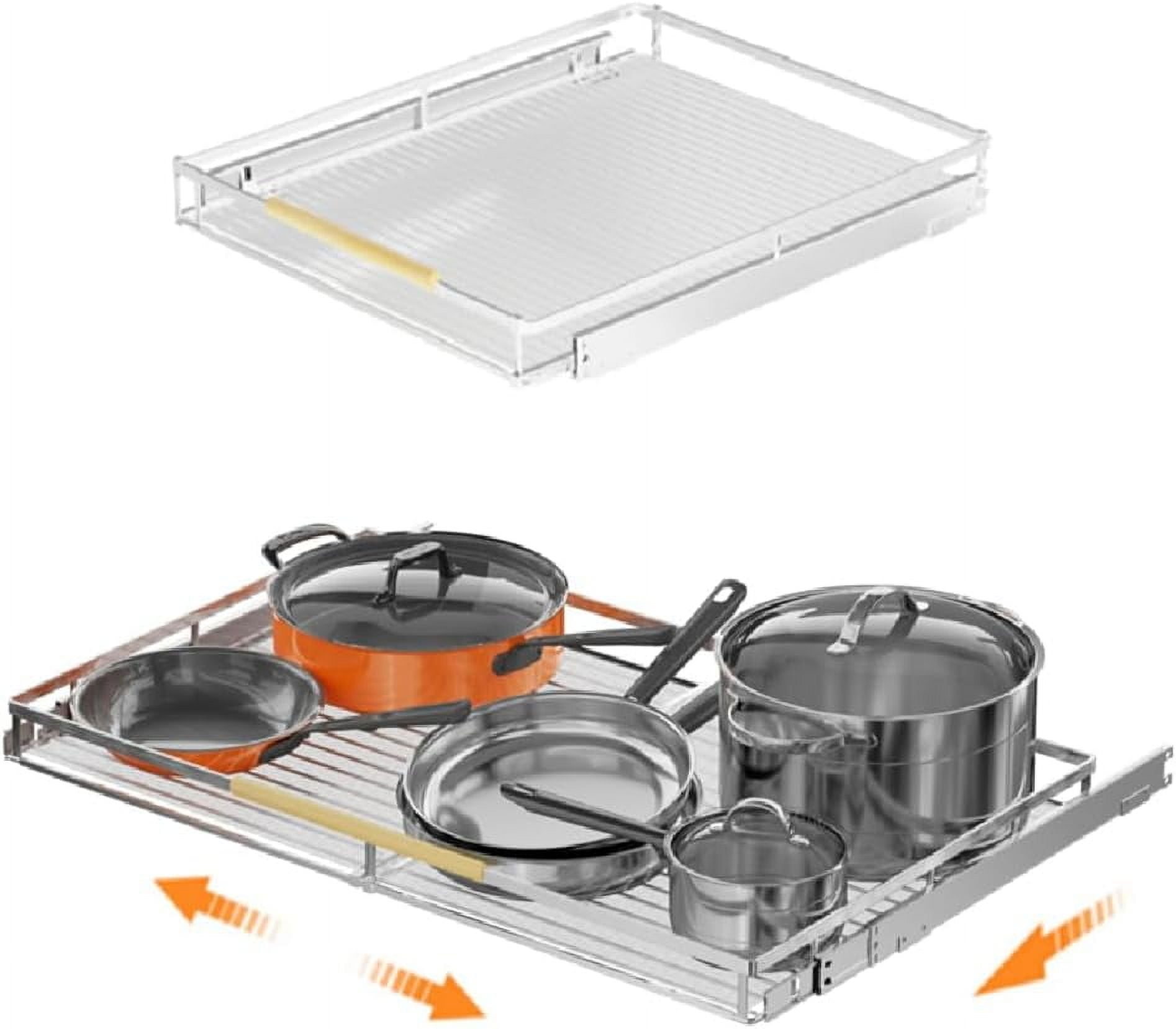 Large Cabinet Pull Out Shelf, Extendable Slide Out Pantry Shelves ...