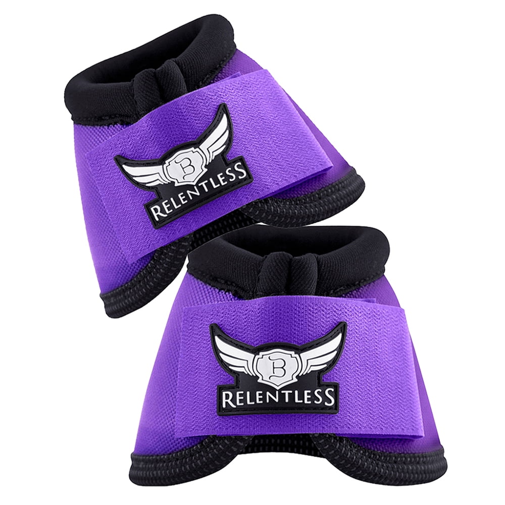 Large Cactus Ropes Relentless Strikeforce Nylon Horse Bell Boots Purple ...