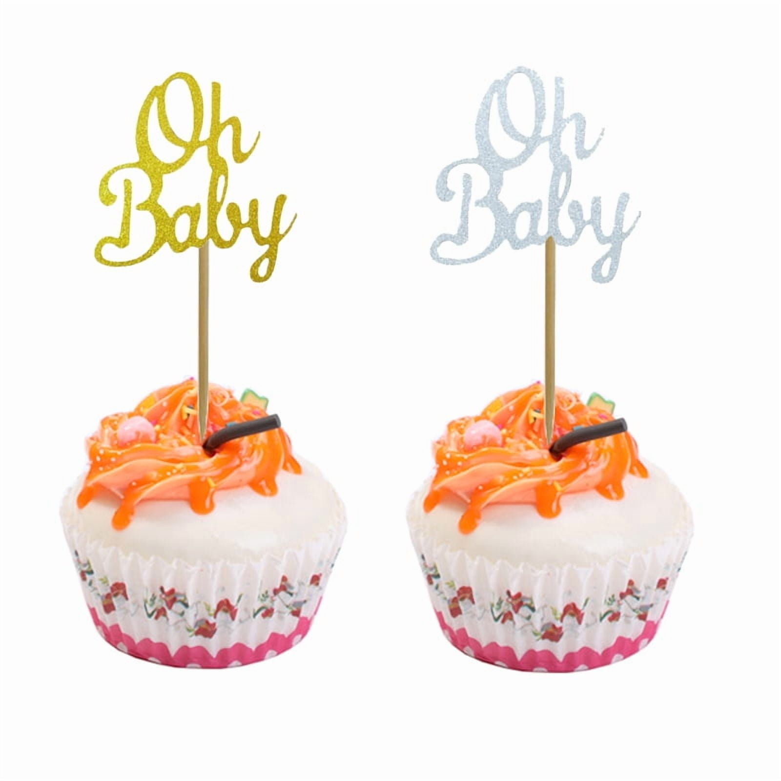 Large Cake Inserts For Baby First Birthday 5 Pack Oh Baby Gold Or ...