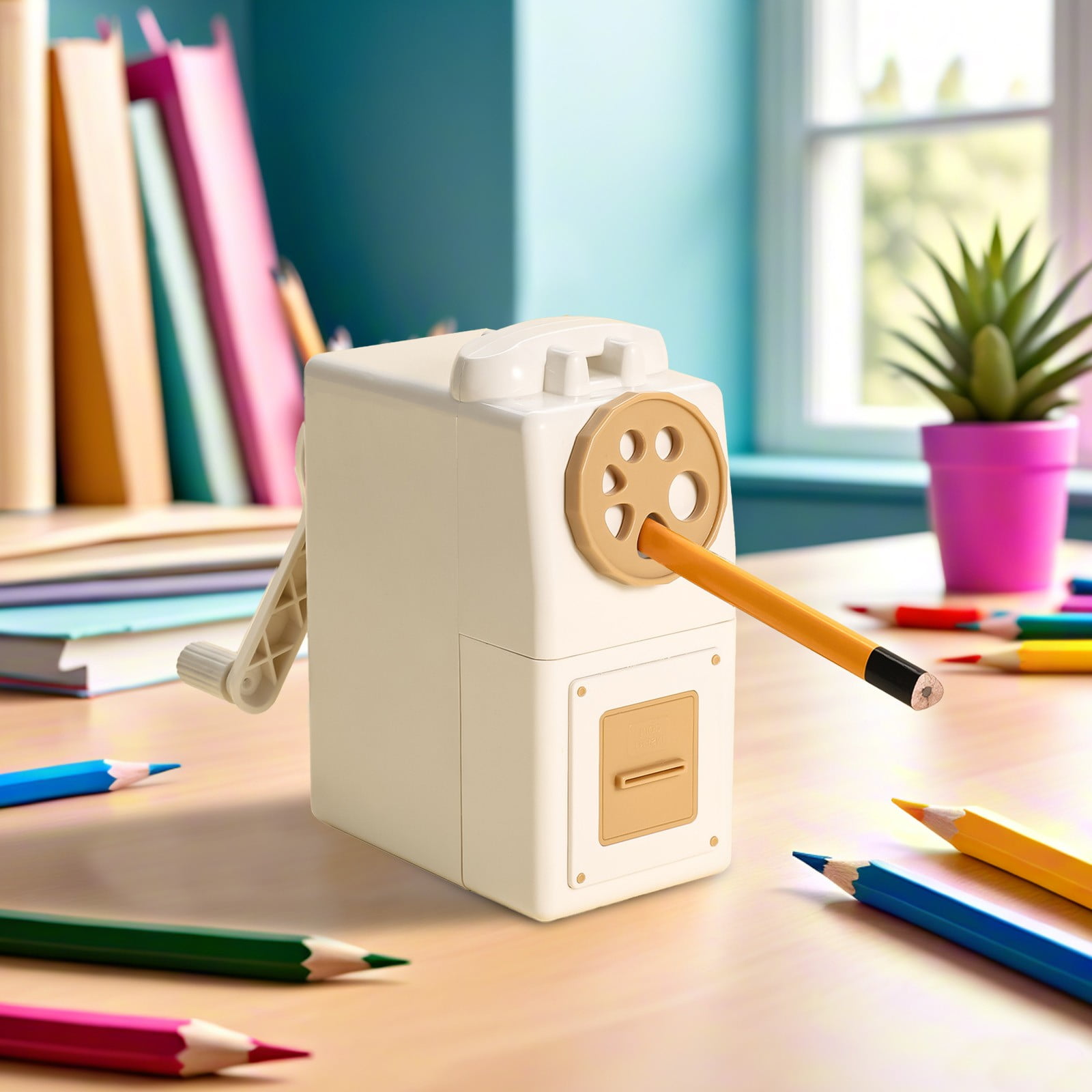 Large Caliber Manual Pencil Sharpener | Hand Crank Porous Design | Fits ...