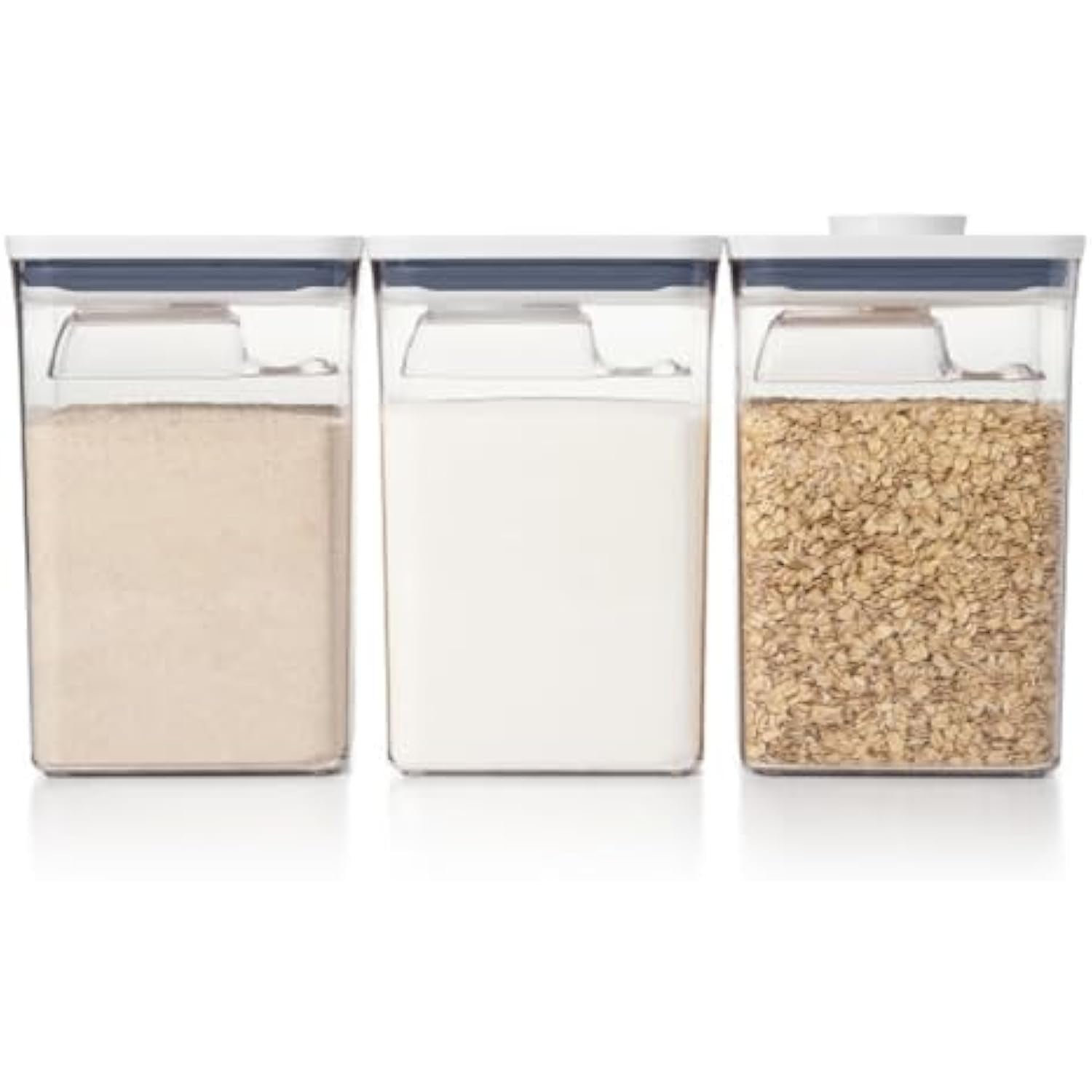 Large Canister Set with Scoops - 6-Piece Airtight Food Storage ...