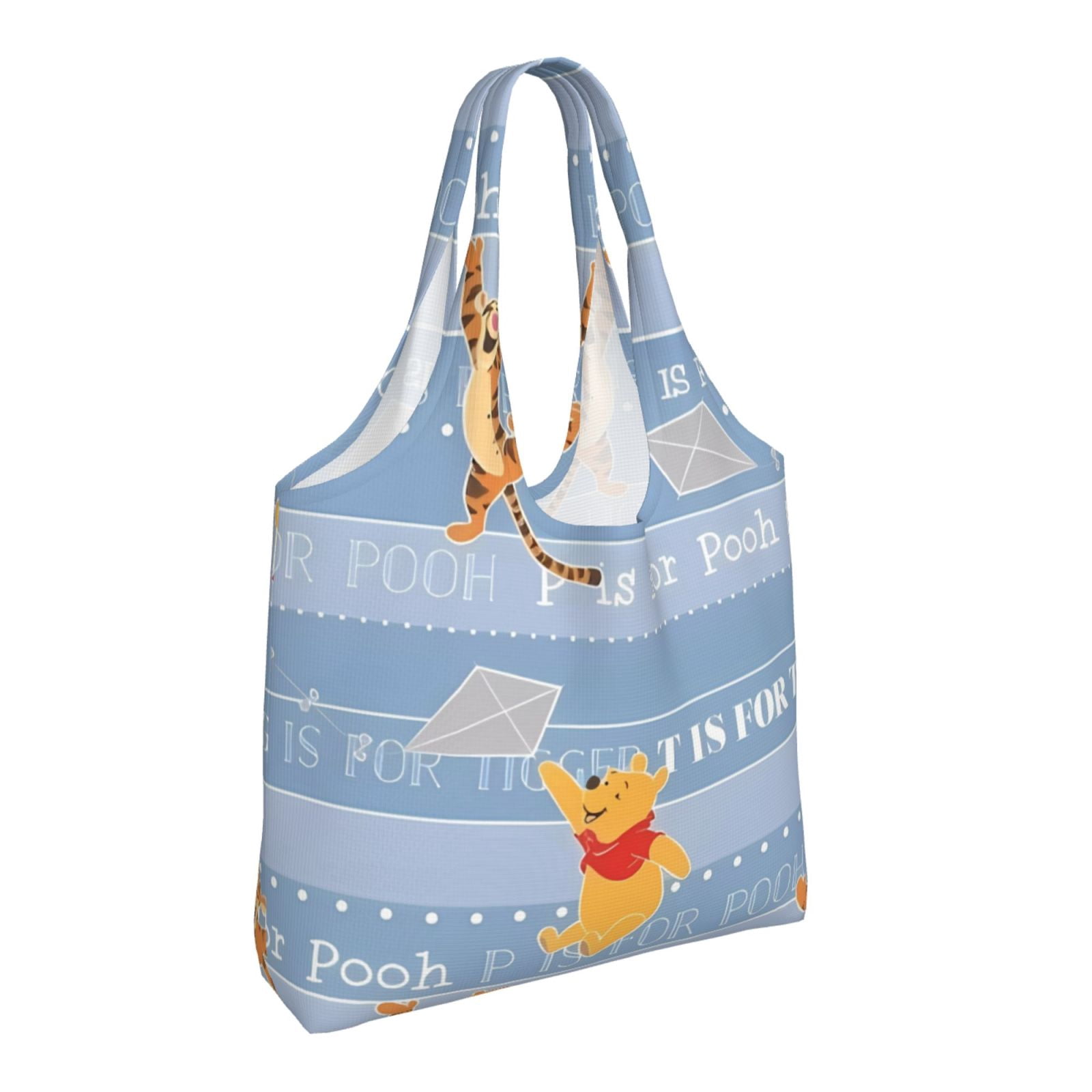 Large Canvas Tote Bag Cute Cartoon Bear Reusable Grocery Shopping Bags ...