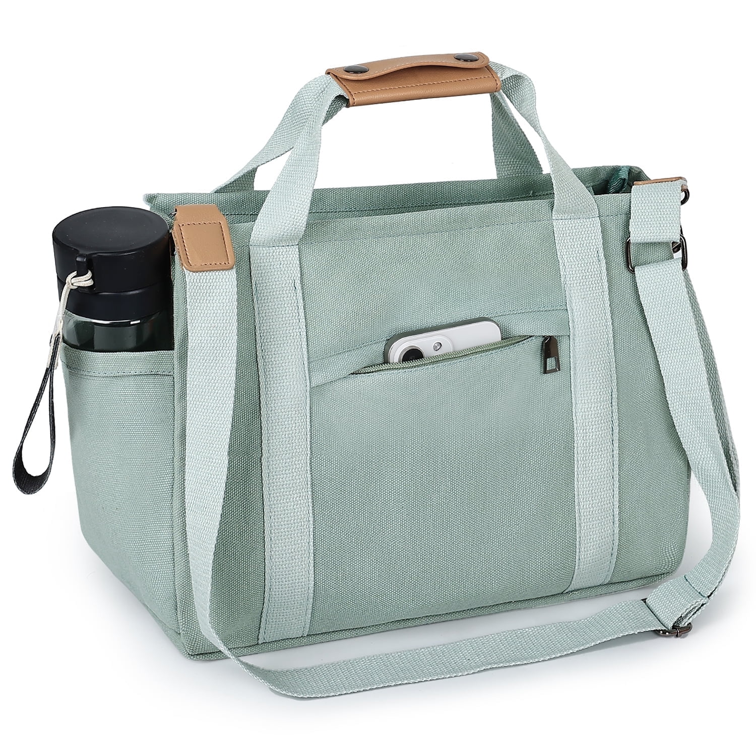 Large Canvas Tote Bag for Women With Pockets, Cute Crossbody Shoulder ...