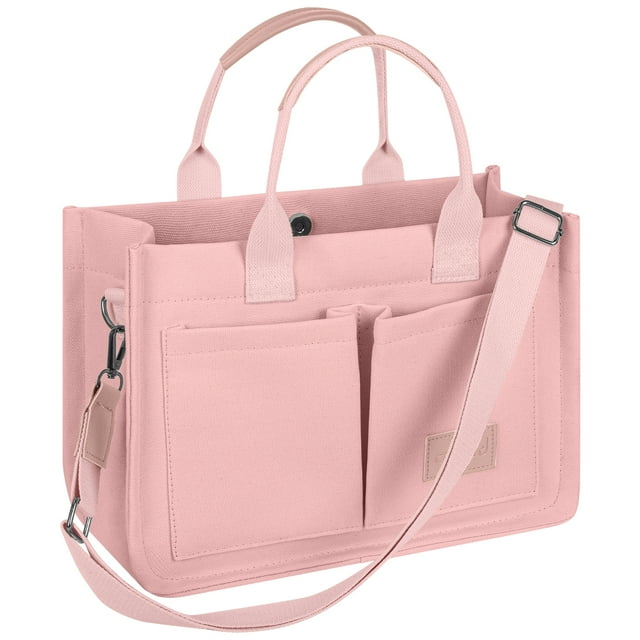 Canvas Tote Bag with Multi-Pocket for Women, Large Crossbody Shoulder ...