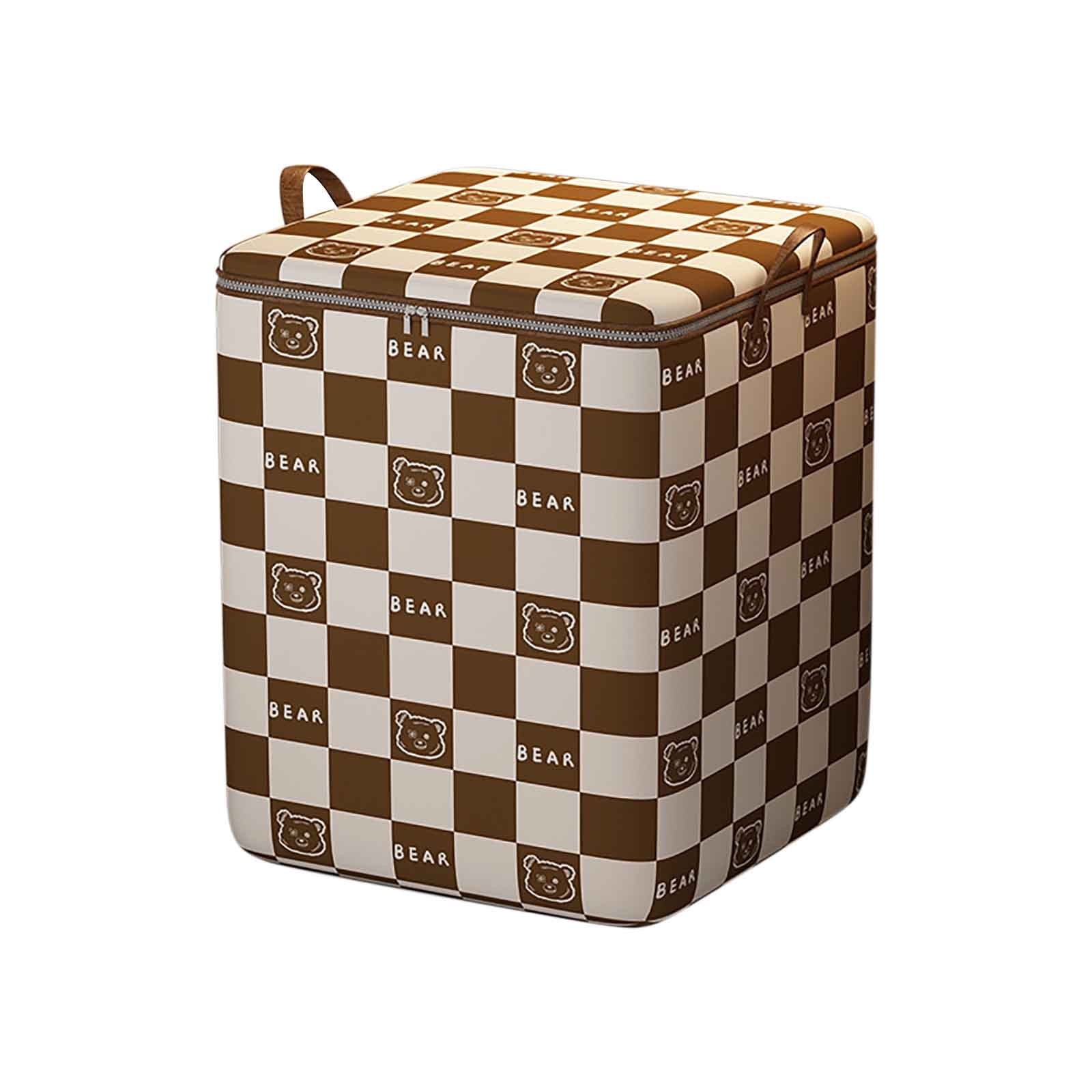 Large Capacity 110L Cotton Linen Storage Bag with Handle, Zipper ...