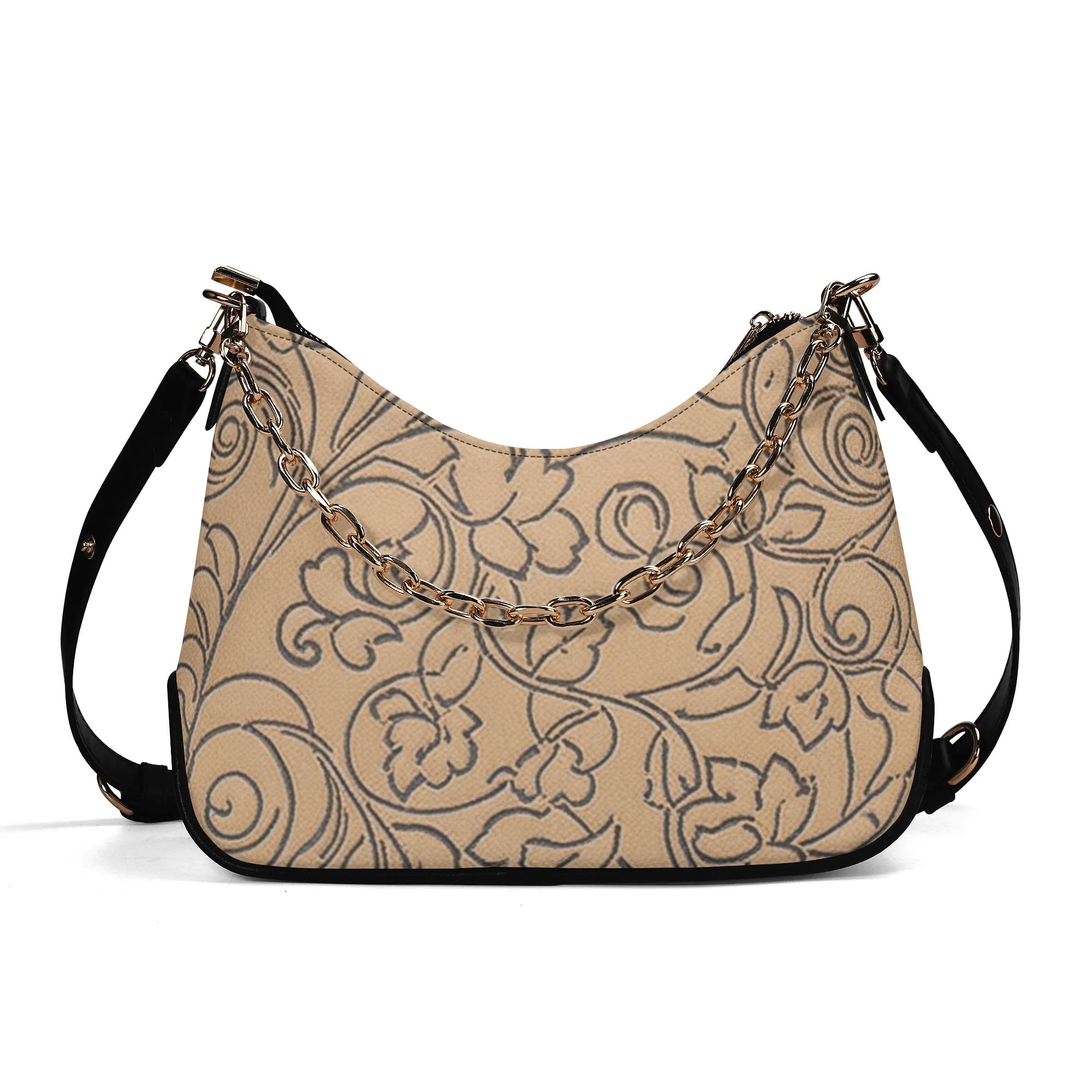 Large Capacity Armpit Bag PU Material Armpit Bags Design Unique Retro ...