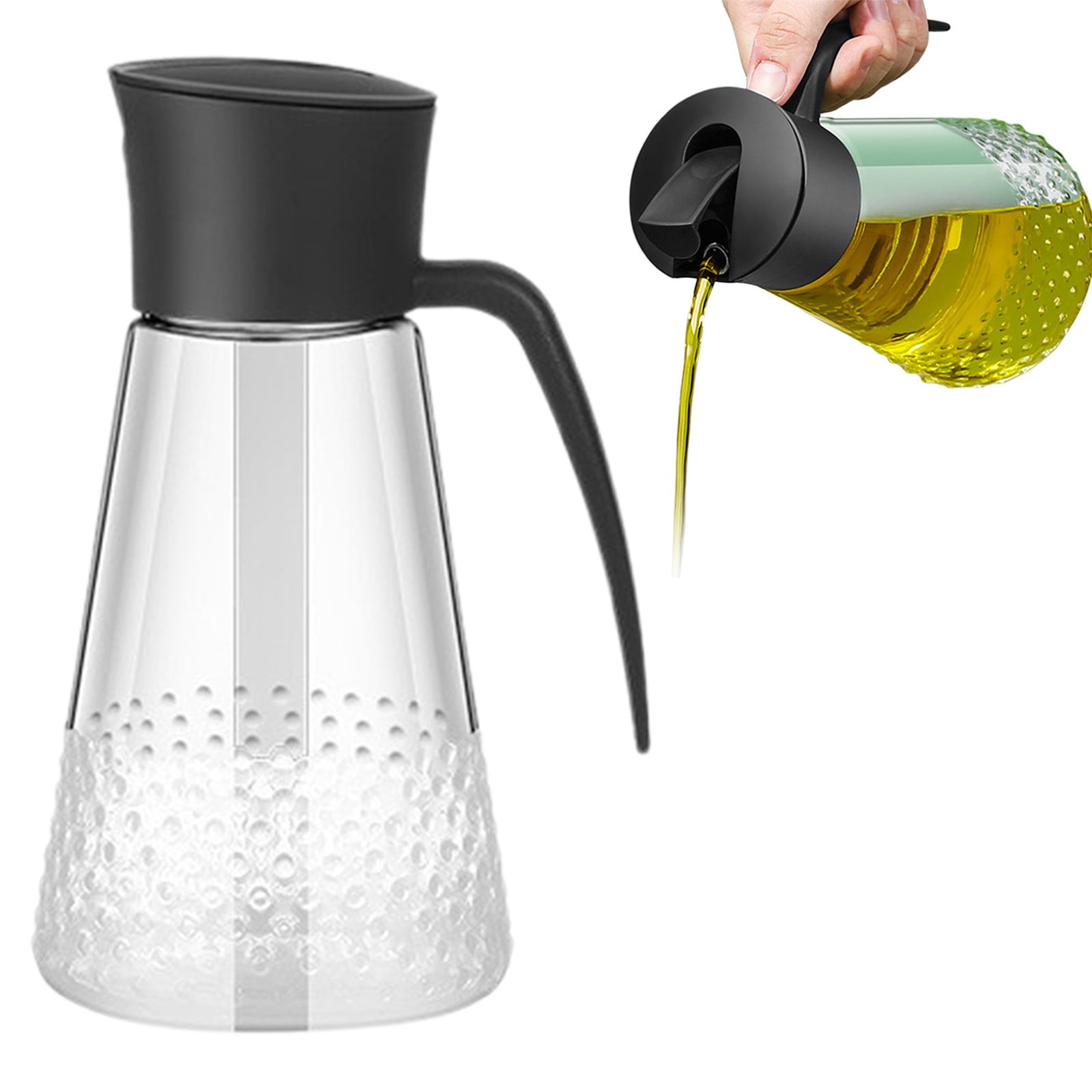 Large Capacity Automatic Open Close Glass Oil Pot for Kitchen Ideal for ...