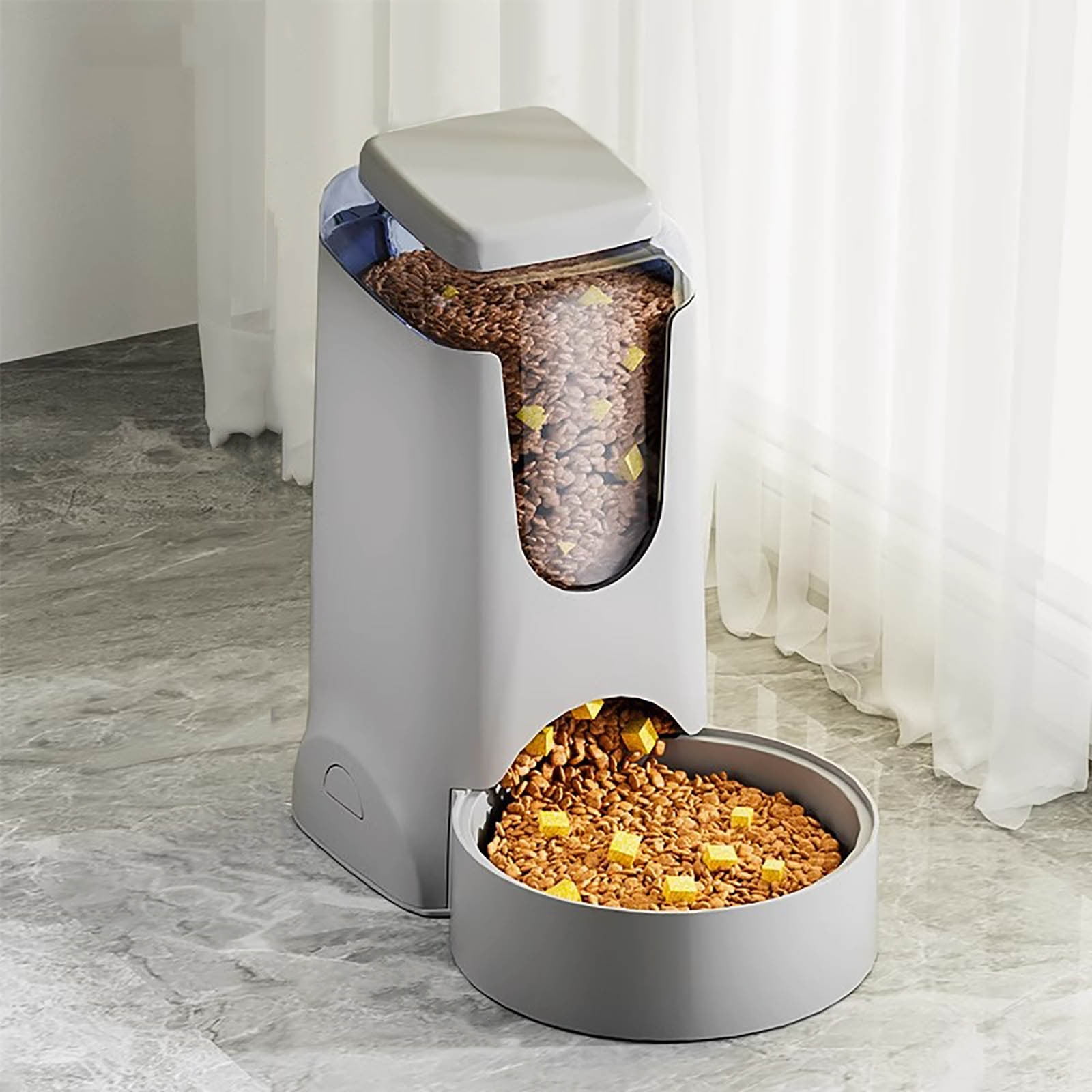 Large Capacity Automatic Stainless Steel Feeder for Dogs, Cats & Pets ...