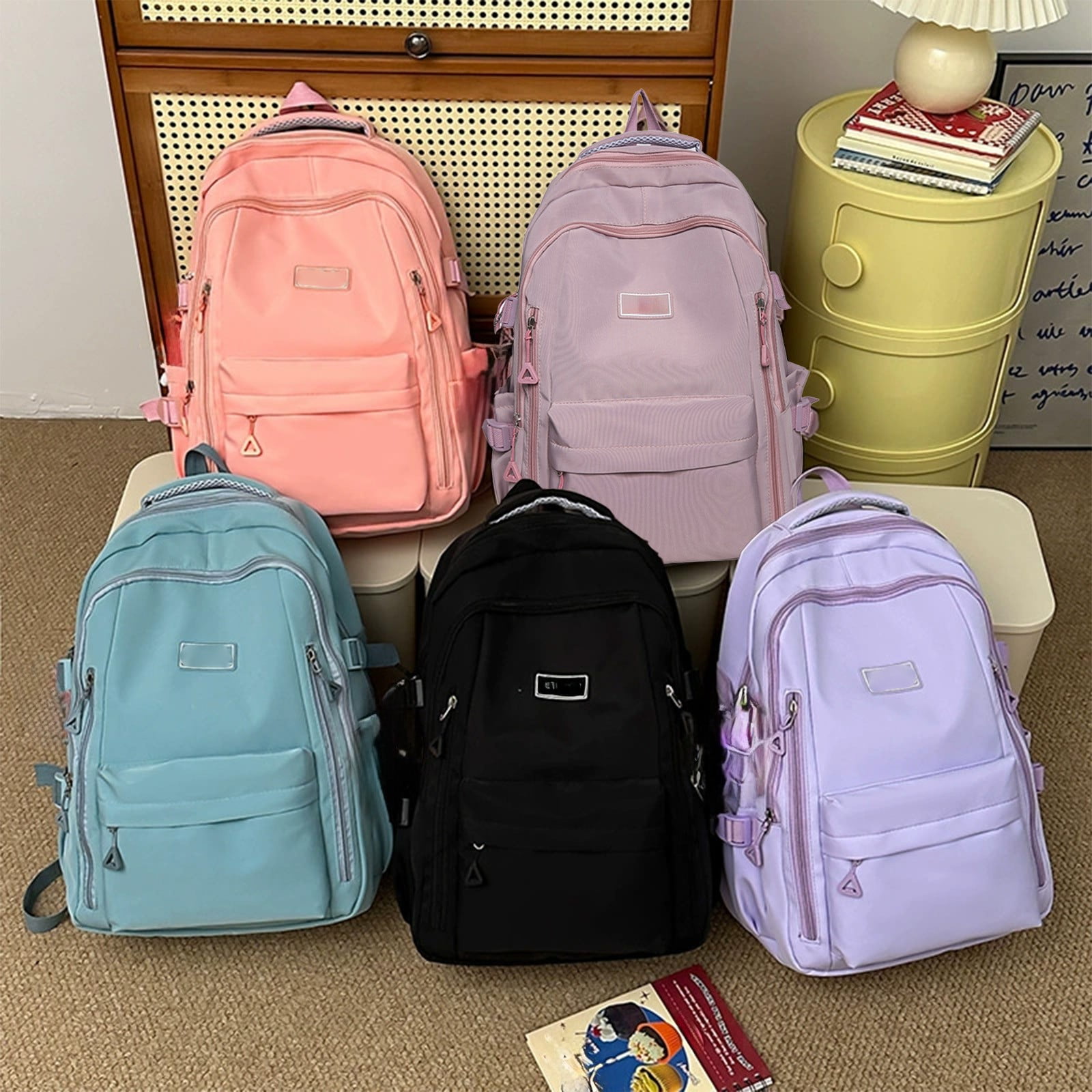 Large Capacity Backpack | Multicolor Fashion Versatile Campus Bag ...