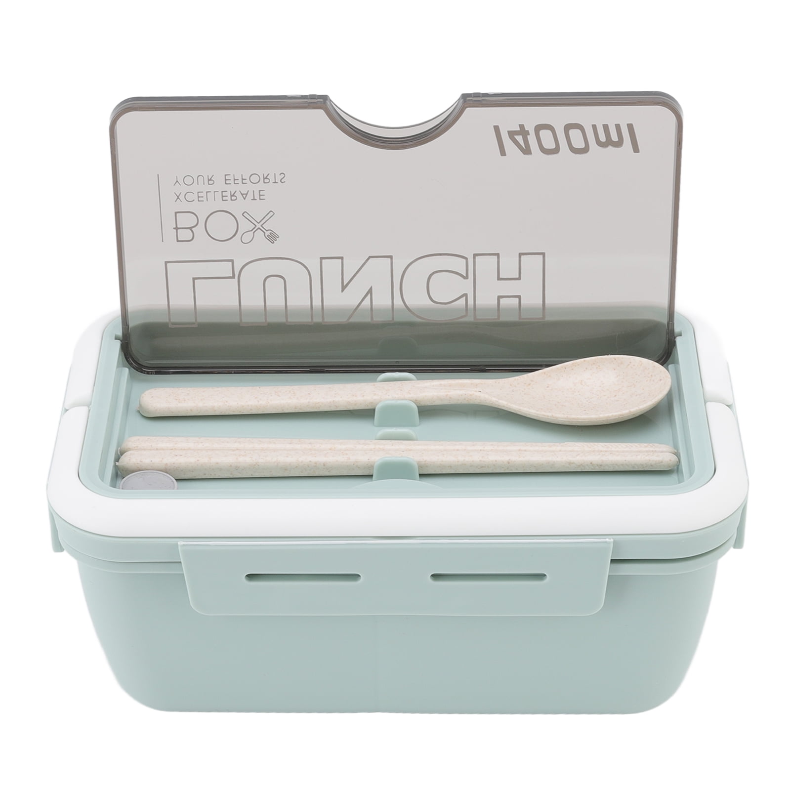 Large Capacity Bento Box,3 Compartment Lunch Box with Chopsticks and ...