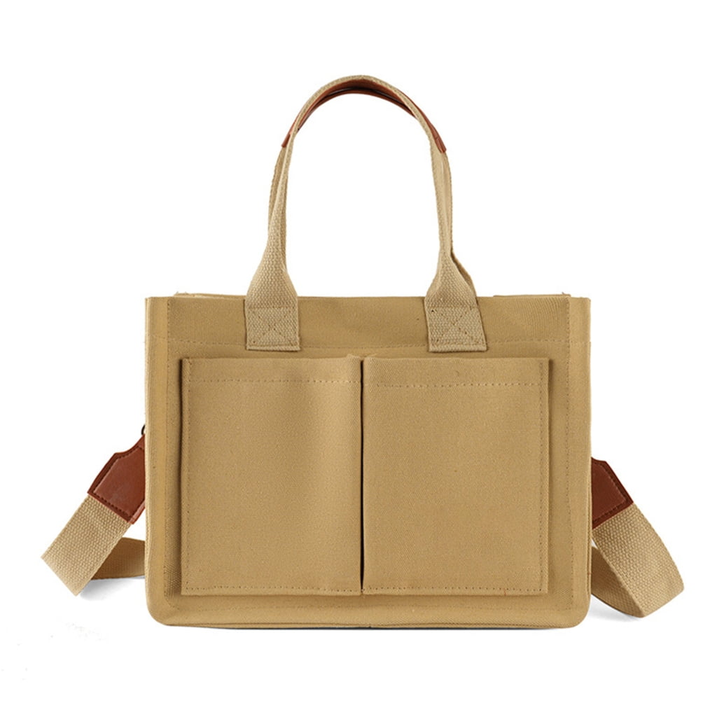 Large Capacity Book Bags Canvas Handbag Verstile Messenger Bag School ...