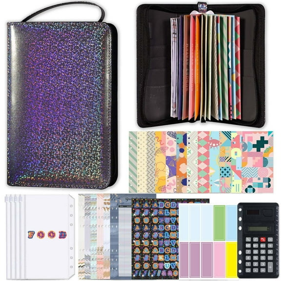 A5 Cash Envelope Binder with 240 Budget Organizer Pockets and Reusable ...