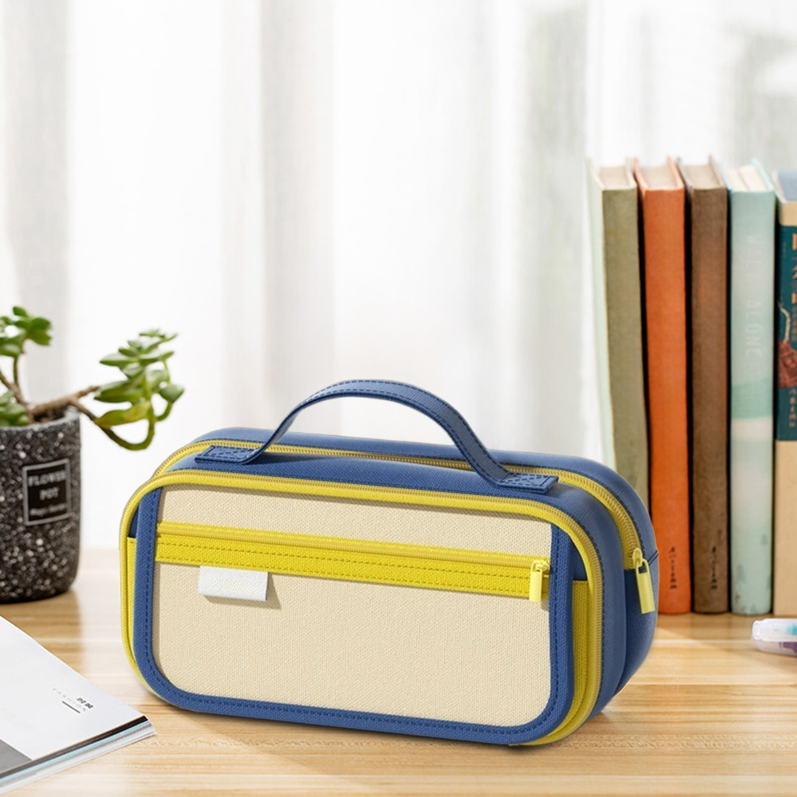 Large Capacity Canvas Pen Case Organizer | Multi-Layer Pencil Pouch for ...