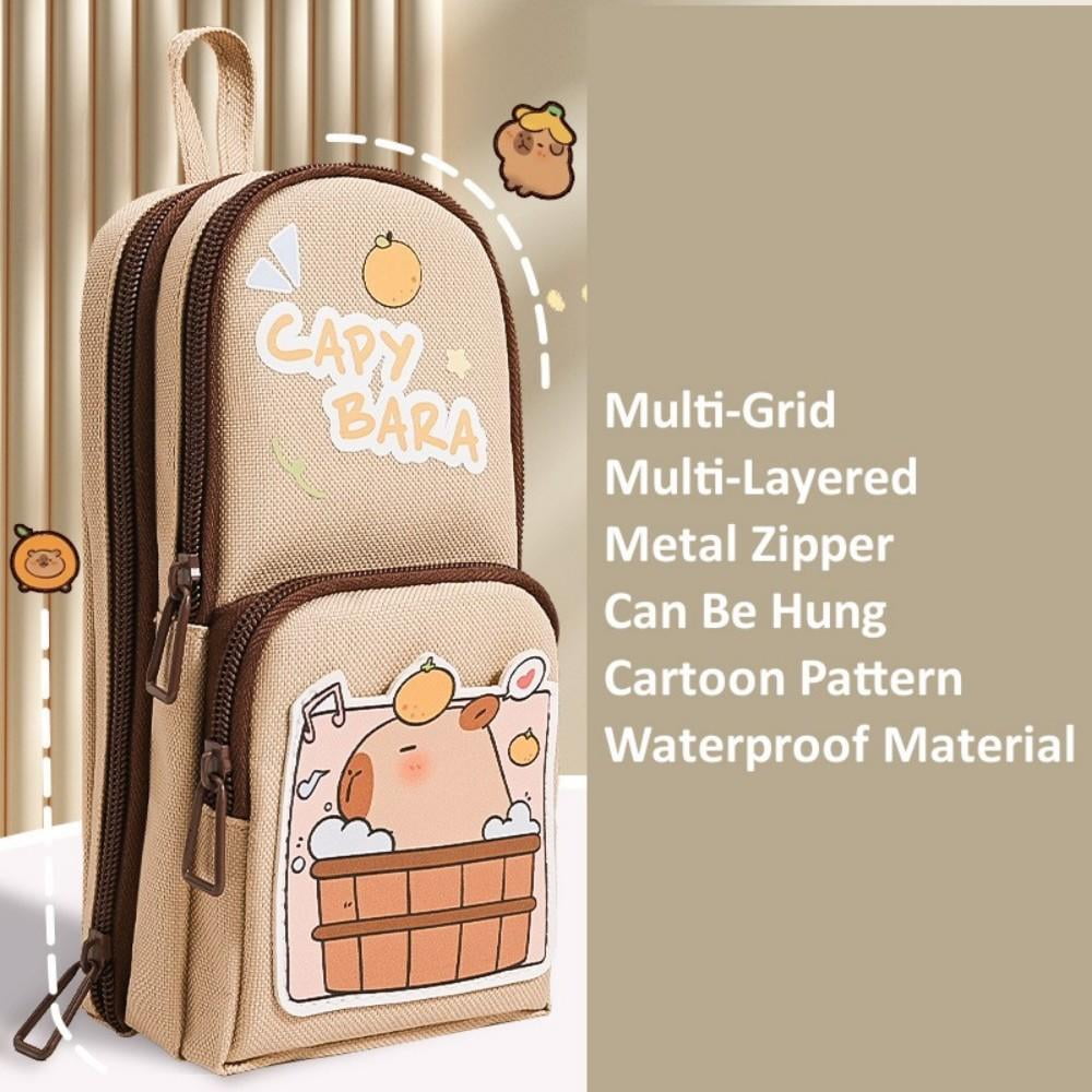 Large Capacity Capybara Schoolbag Pencil Bag Cartoon Stationery Holder ... Large Capacity Capybara Schoolbag Pencil Bag Cartoon Stationery Holder ...