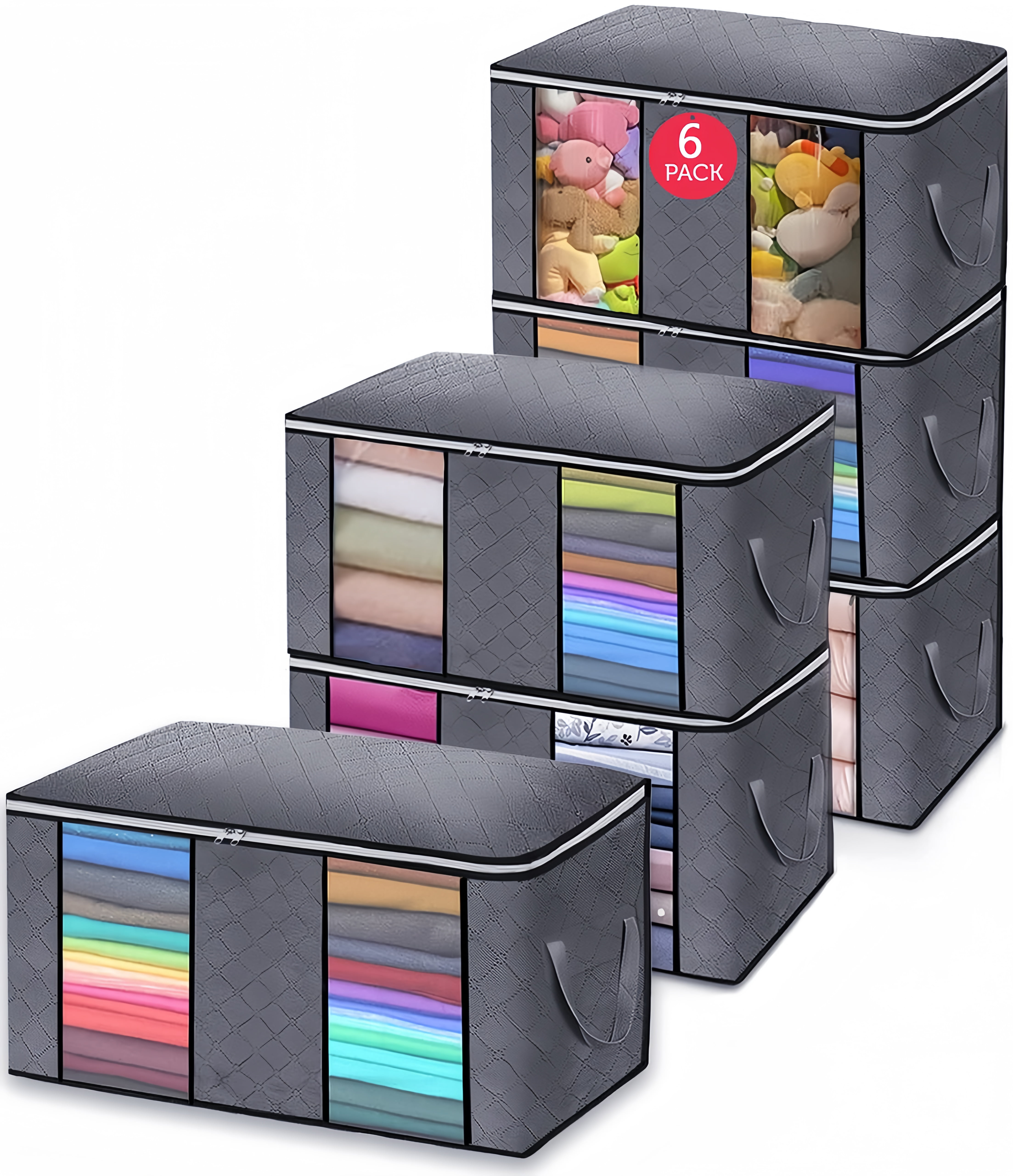 Large Capacity Clothes Storage Bag Organizer with Reinforced Handle ...