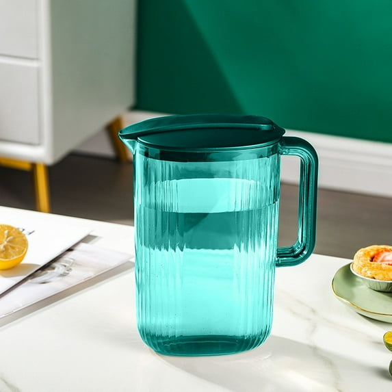 Large Capacity Cold Water Bottle and Mug Set 2.25L Plastic Fridge ...