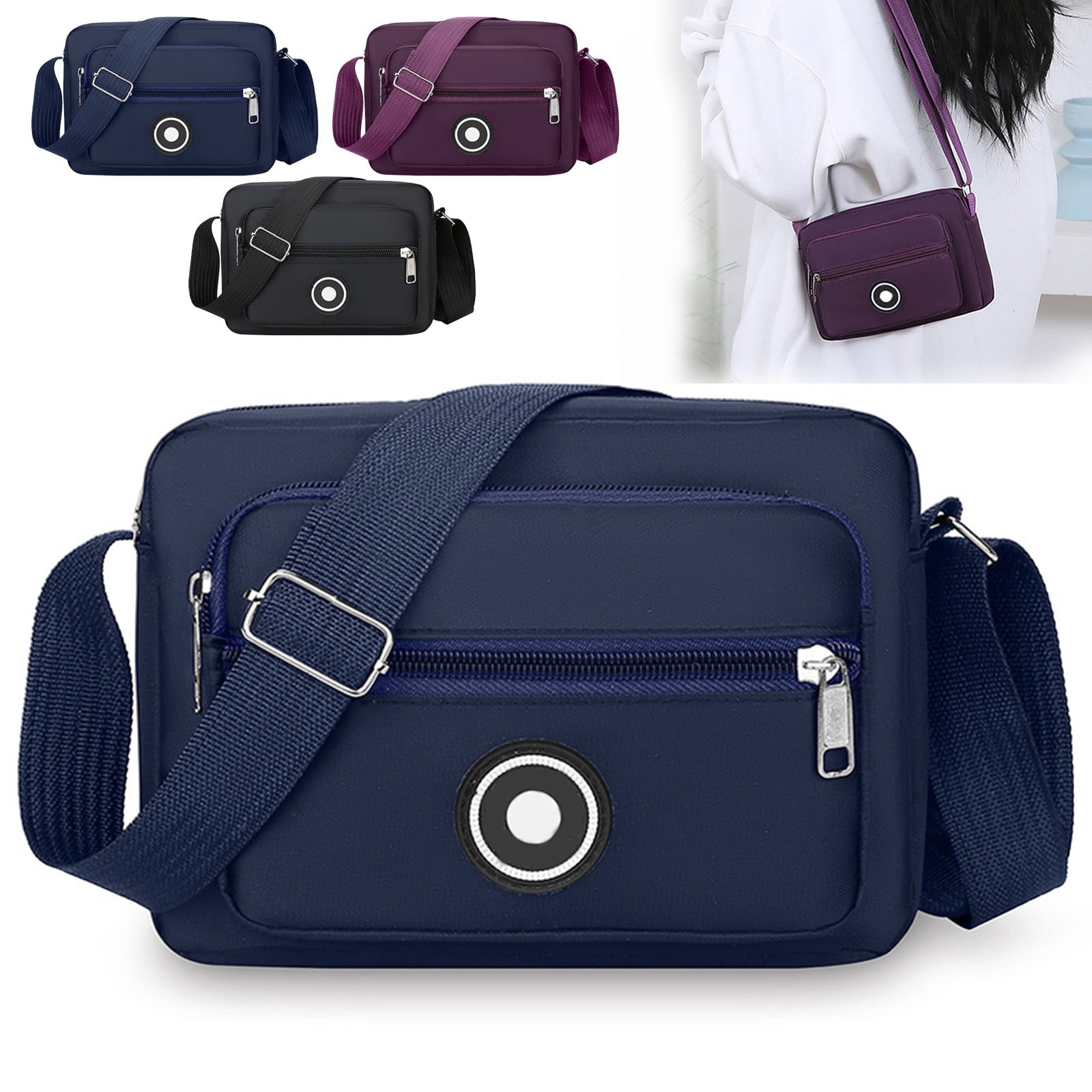 Large Capacity Crossbody Backpack,Ergonomic Design,Water-Resistant ...