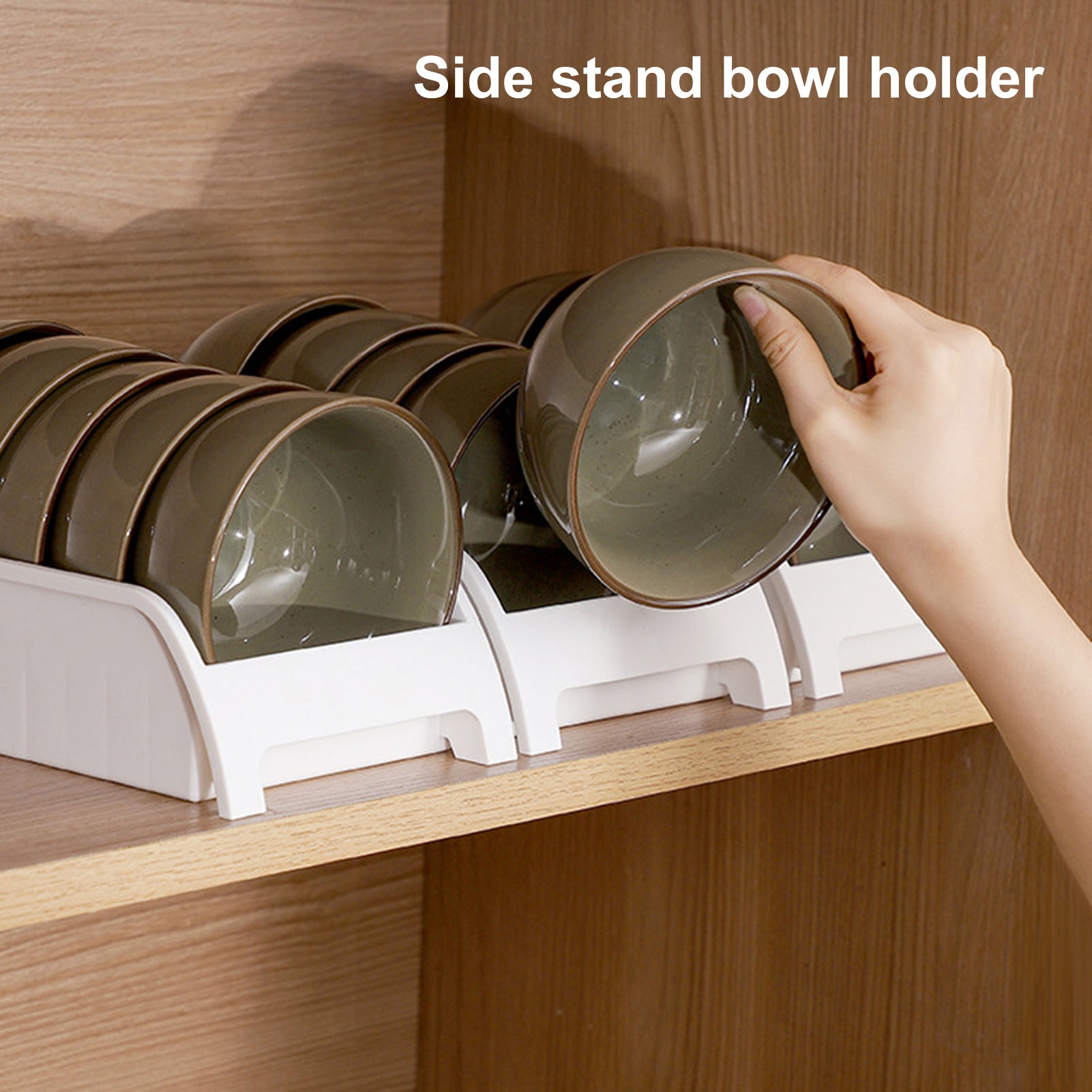 Large-Capacity Dishware Storage Rack with Drainage and Division Groove ...