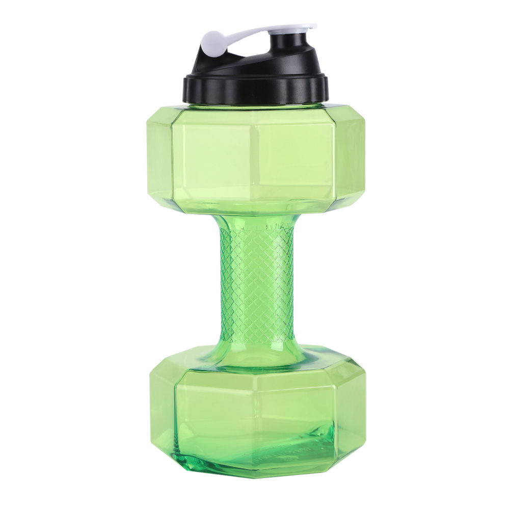 Large Capacity Dumbbell Shaped Exercise Sports Water Bottle Fitness Gym ...