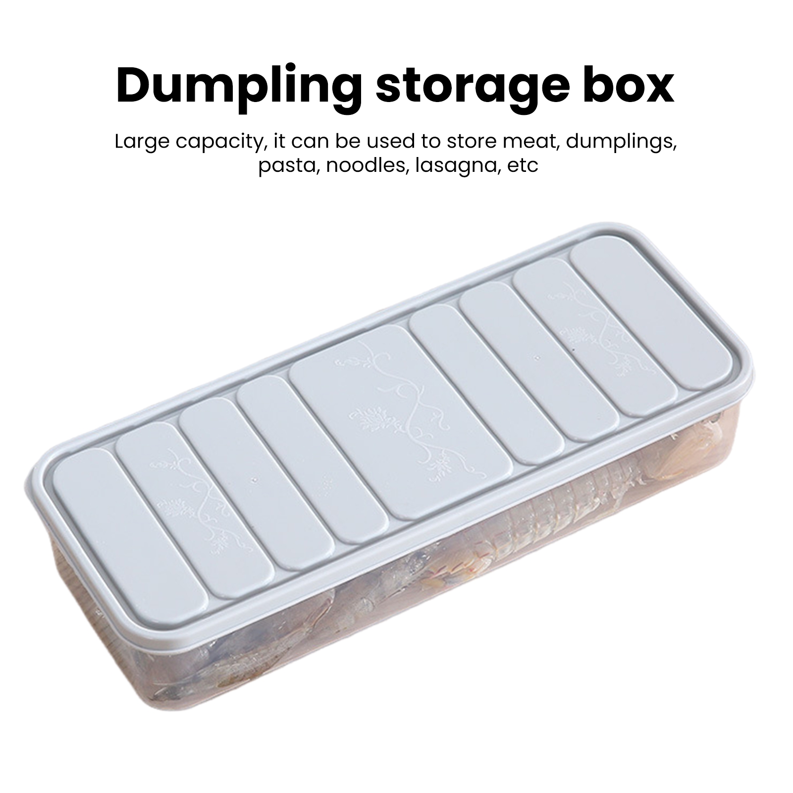 Large Capacity Dumpling Storage Box - Refrigerator Organizer with ...