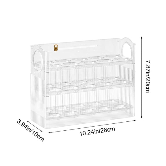 Large Capacity Egg Holder Tray, Refrigerator Organizer Bins, Clear ...