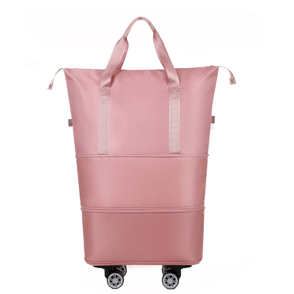 Large Capacity Expandable Travel Bag with Wheels Detachable Rolling ...