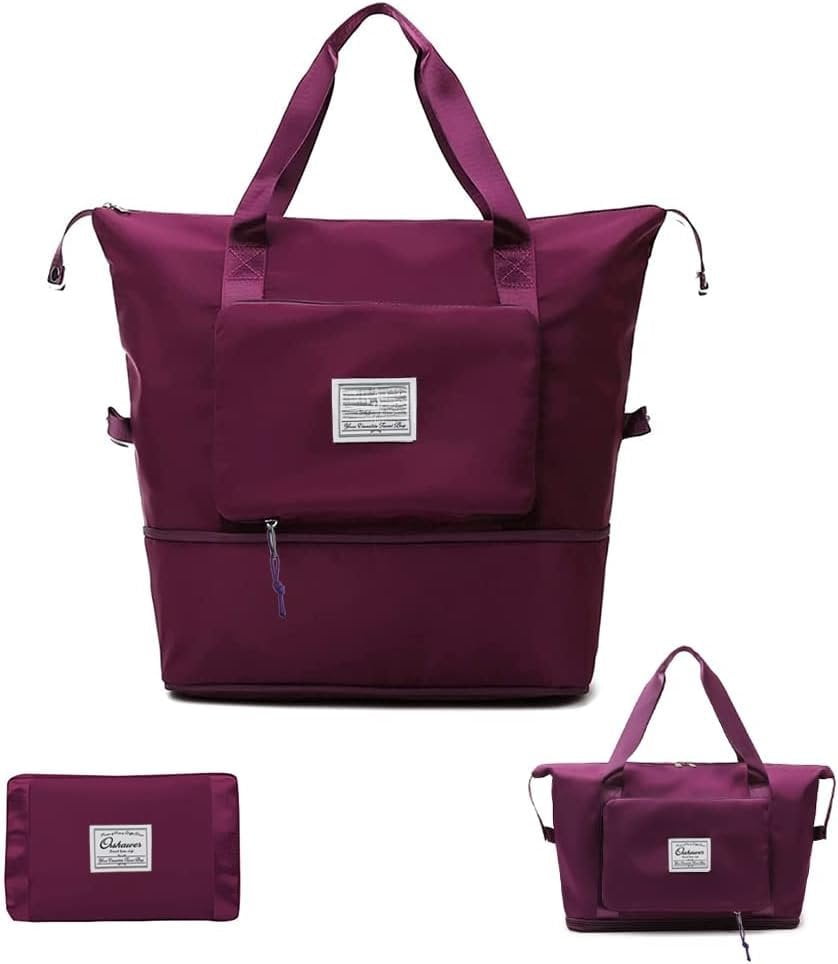 Large Capacity Foldable Travel Bag Expandable Portable Carry on Bag Dry ...