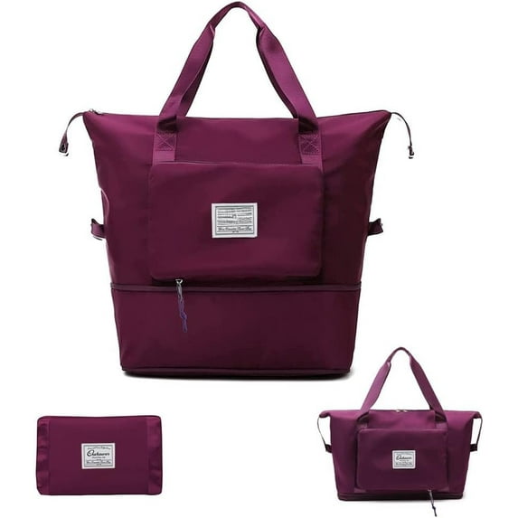 Large Capacity Foldable Travel Bag Expandable Portable Carry on Bag Dry ...