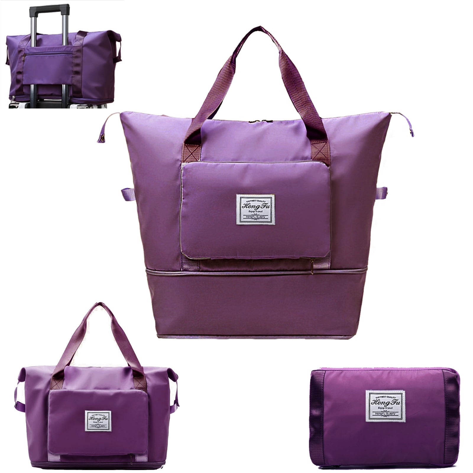 Large Capacity Folding Travel Bag, Foldable Sports Bag Overnight ...