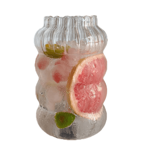 Large Capacity Glass Coffee Mug, Cute Chubby Clear Drinking Cup, Heat ...