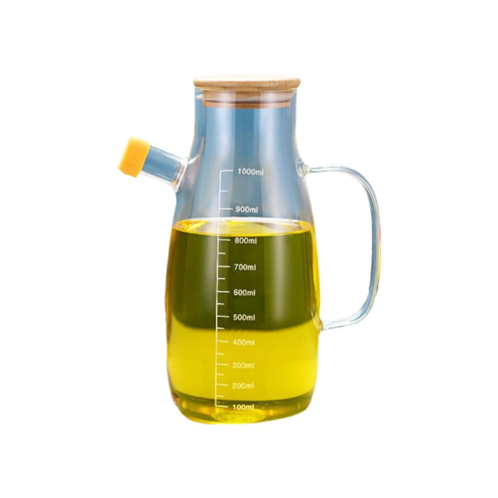 Large Capacity Glass Oil Jar - 1000ml Clear Container for Multiple Oils ...