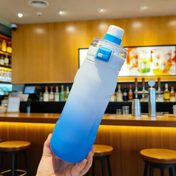 Large Capacity Gradient Sports Water Bottle (900ml) | Double-Use ...