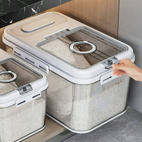 Large-Capacity Grain Storage Containers 10.8L/7.8L Rice Buckets, Sealed ...
