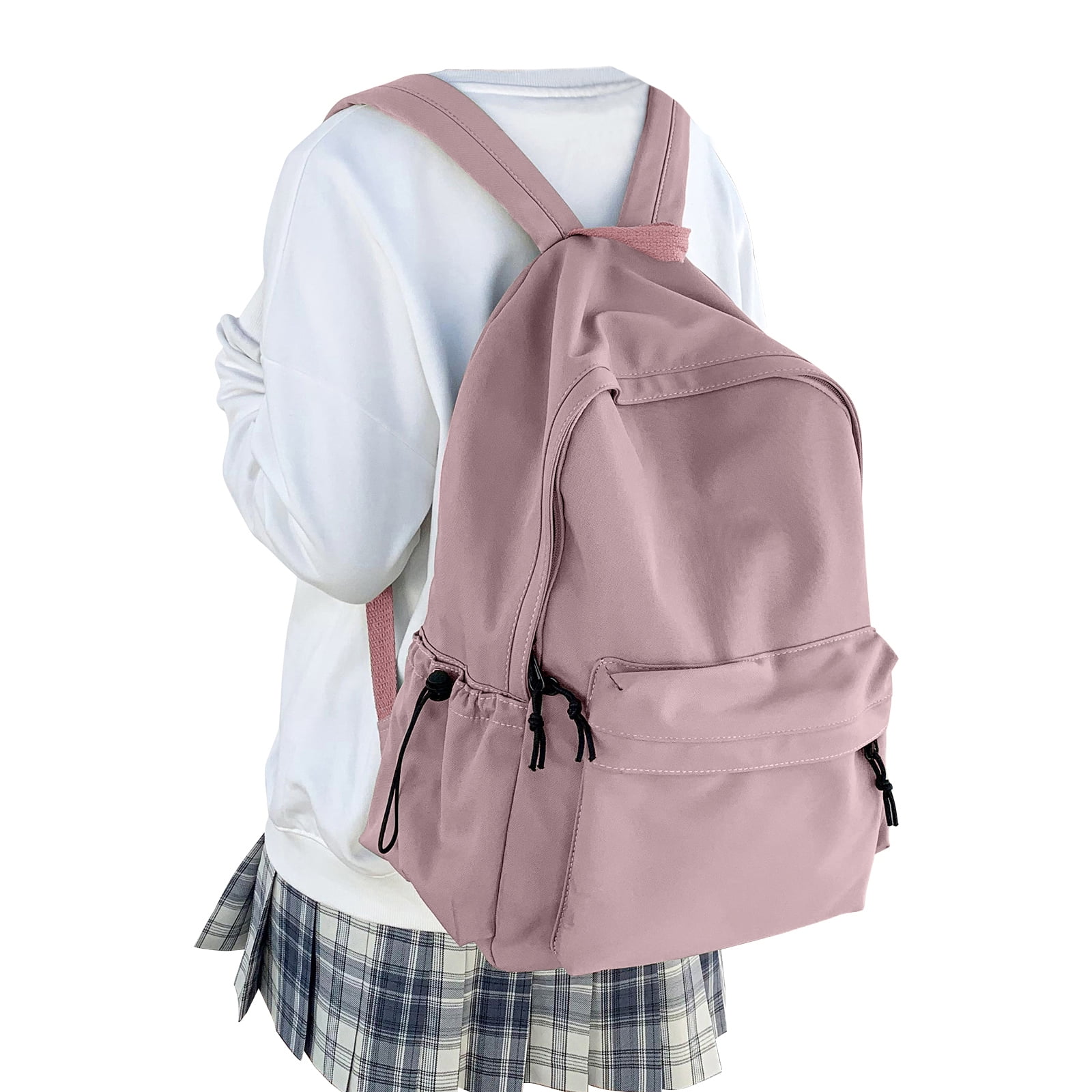 Large Capacity High School Double Backpack For Women Unprinted Series ...