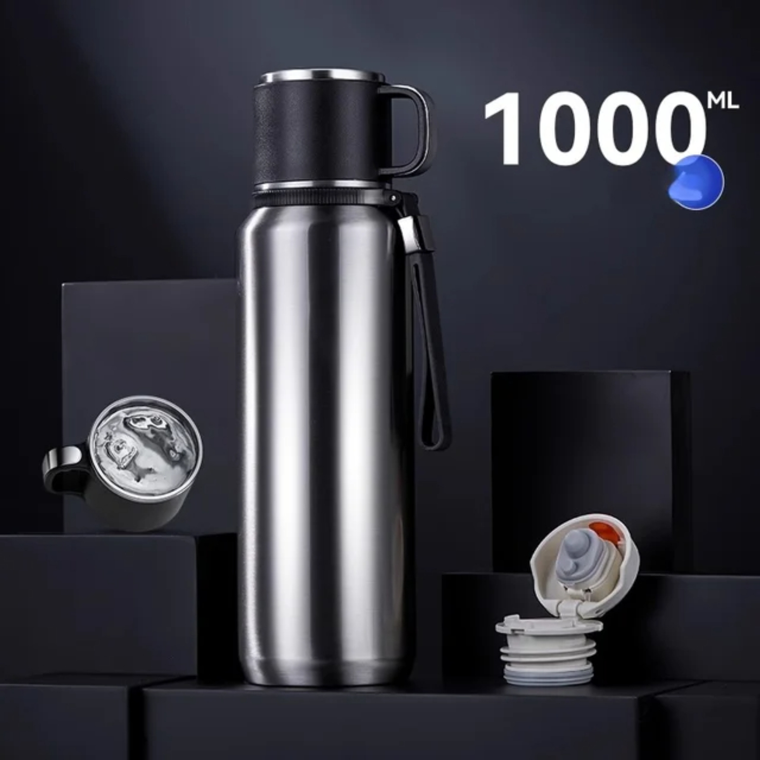 Hot And Cold Vacuum Thermos Bottle Large Capacity Stainless Steel ...