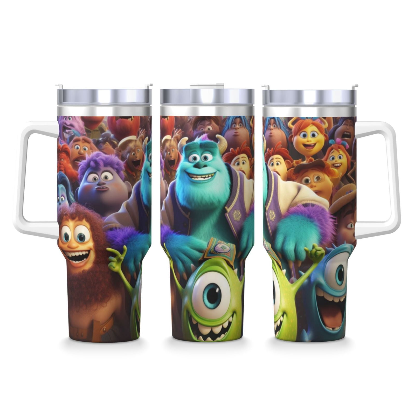 Large Capacity Ice Bully with Handle, Monsters Inc Stainless Steel Mug ...