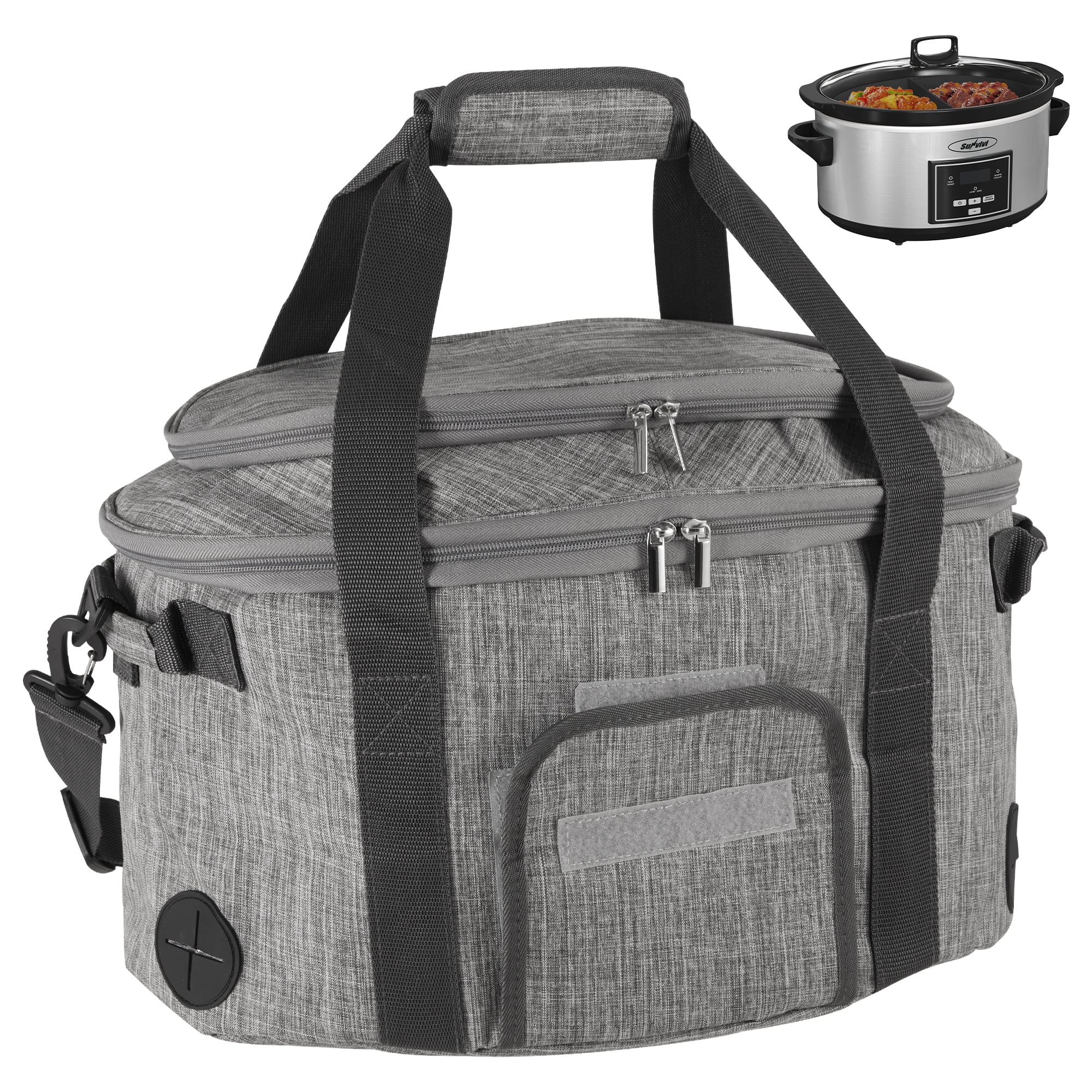 Large Capacity Insulated Slow Cooker Bag for 6-8QT, Portable Carrying ...