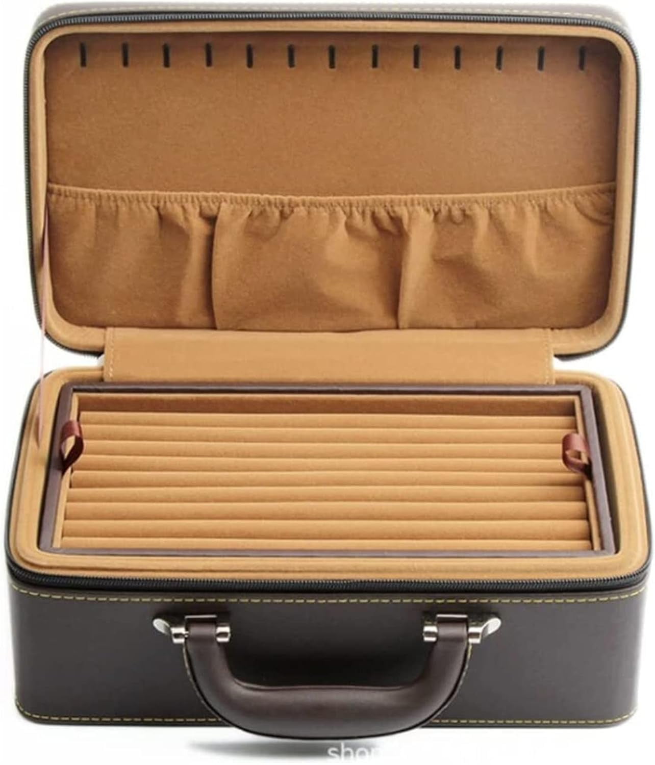 Large Capacity Jewelry Organizer Case with Handle, Multi-Layer Travel ...