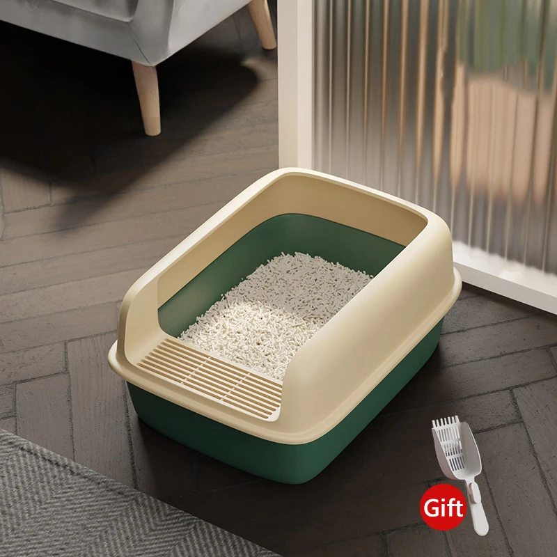 Large Capacity Kitty Litter Box Pet Sandbox for Cat Anti-Splash Cats ...