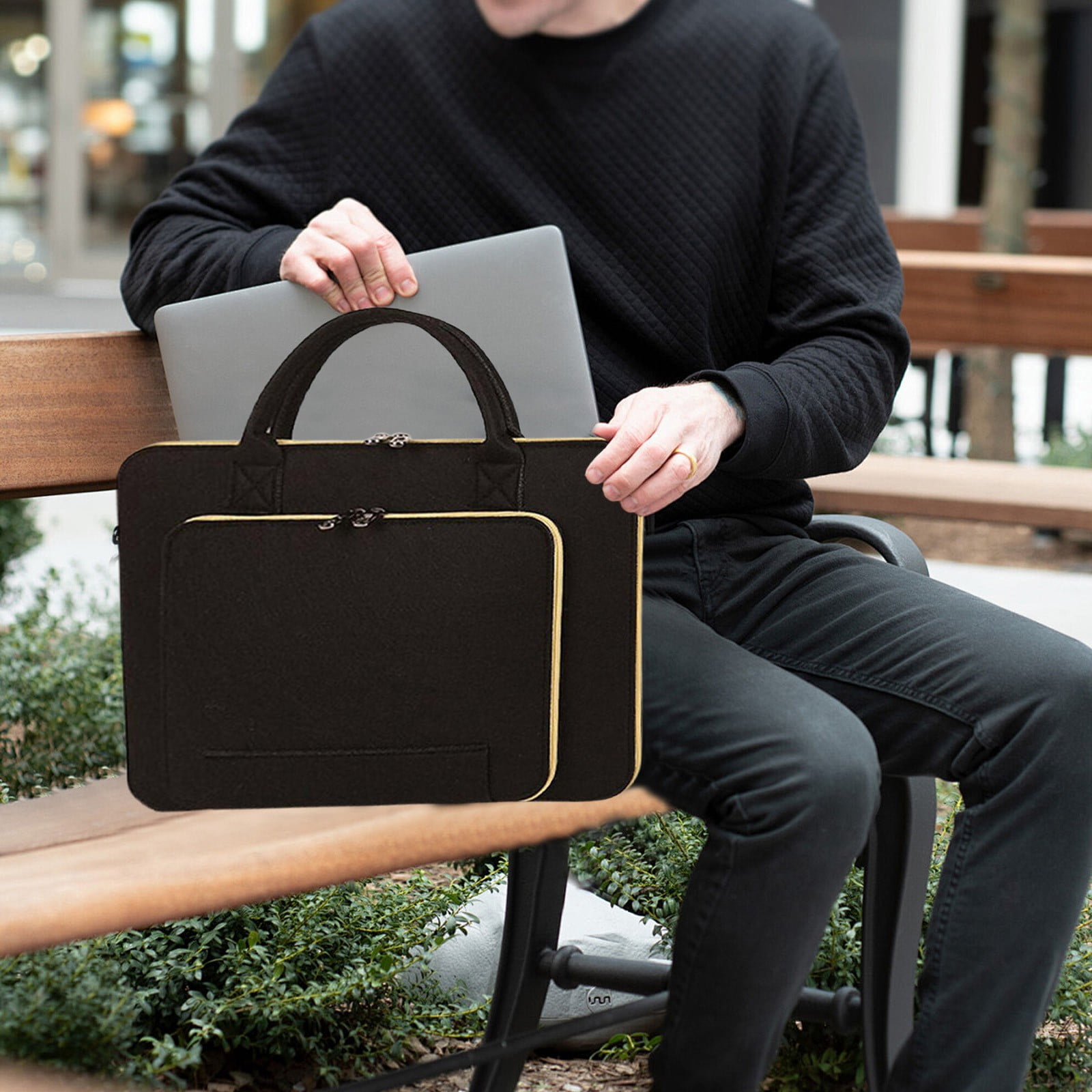 Large Capacity Laptop Bag | Business Computer Sleeve with Storage ...