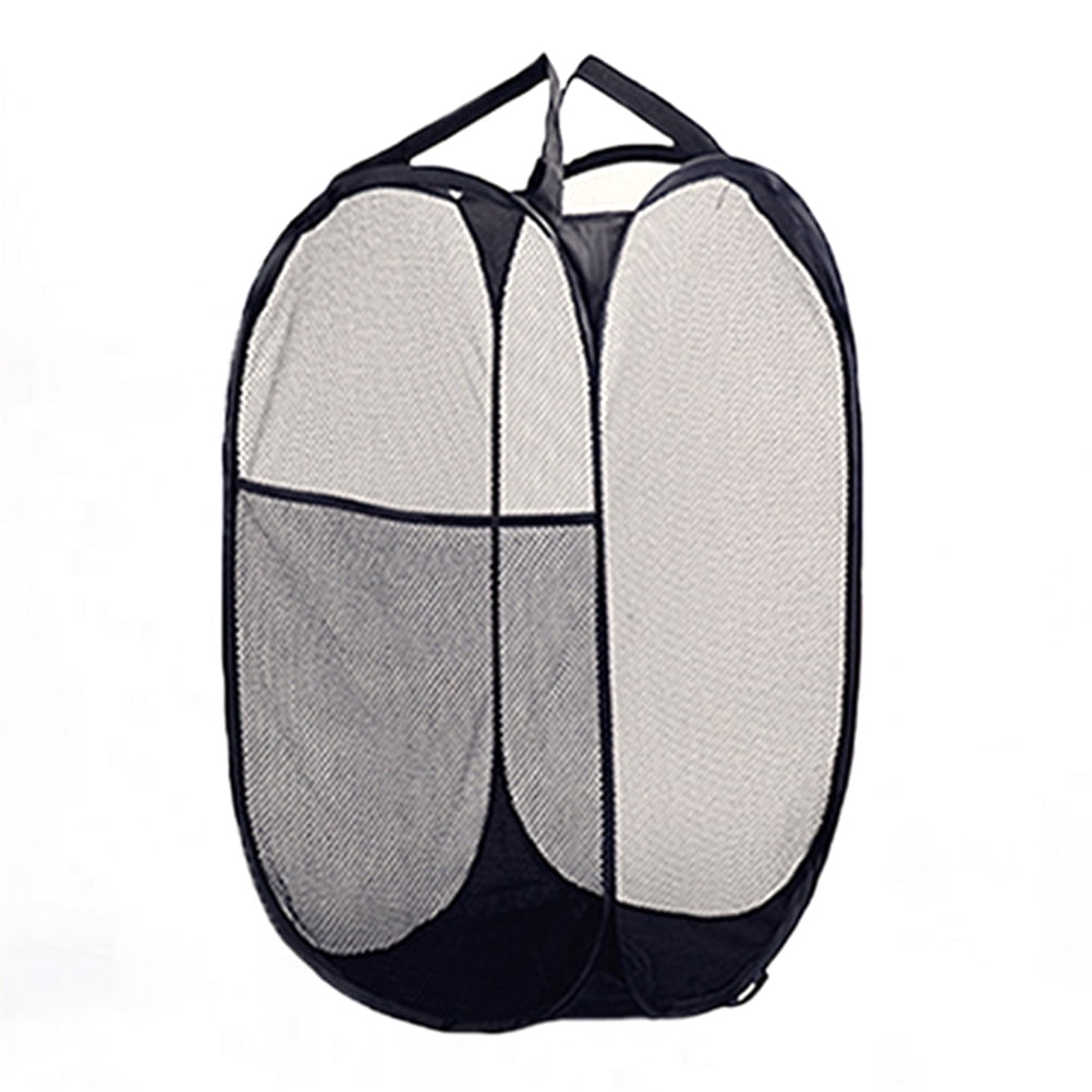 Large Capacity Laundry Basket Polyester Mesh Foldable Up Washing ...
